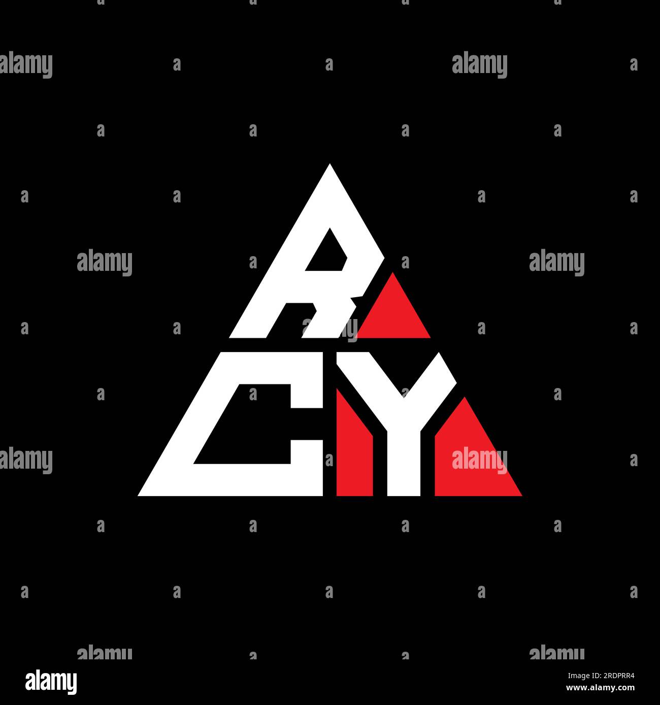 RCY triangle letter logo design with triangle shape. RCY triangle logo ...