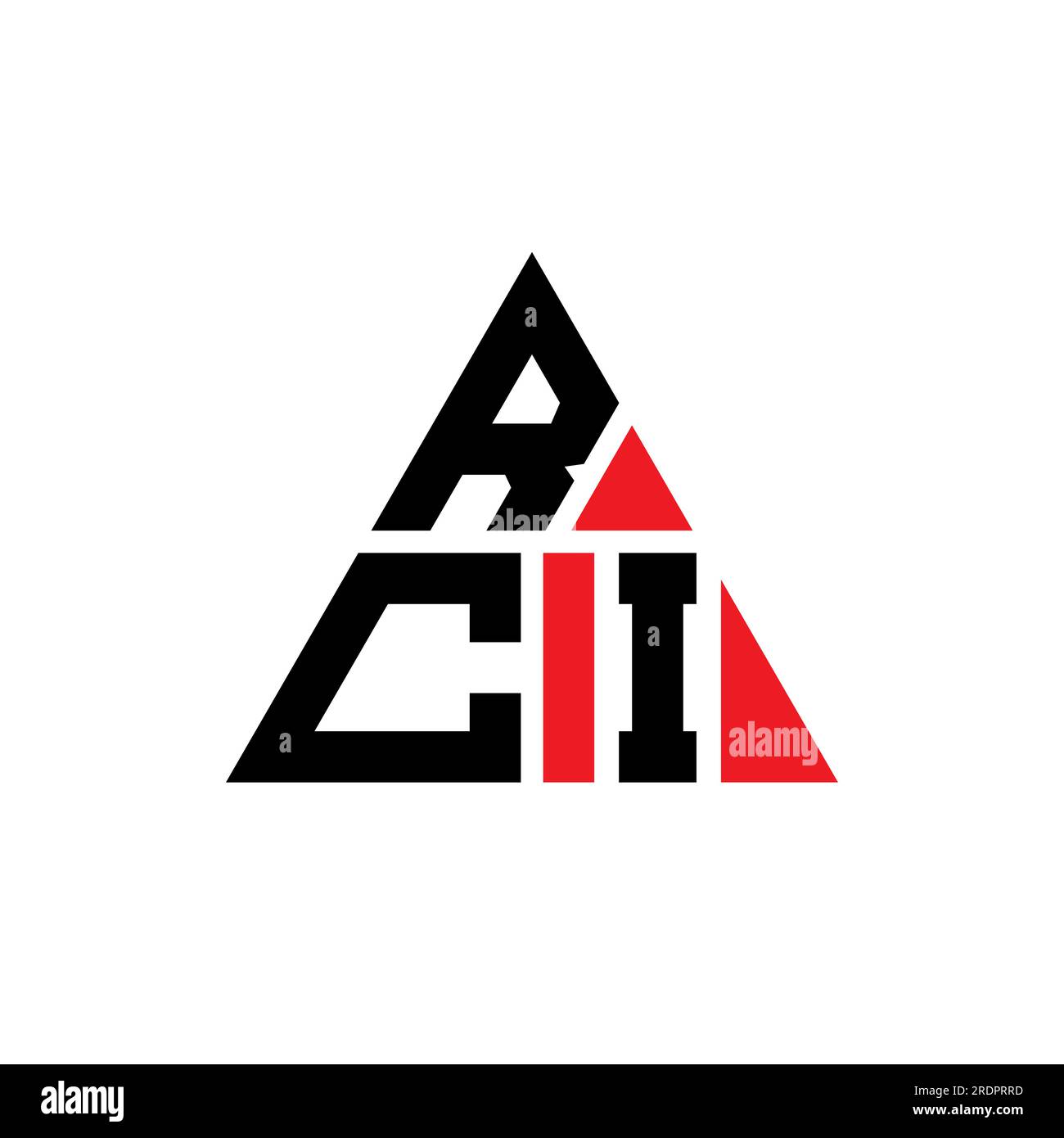 RCI triangle letter logo design with triangle shape. RCI triangle logo ...
