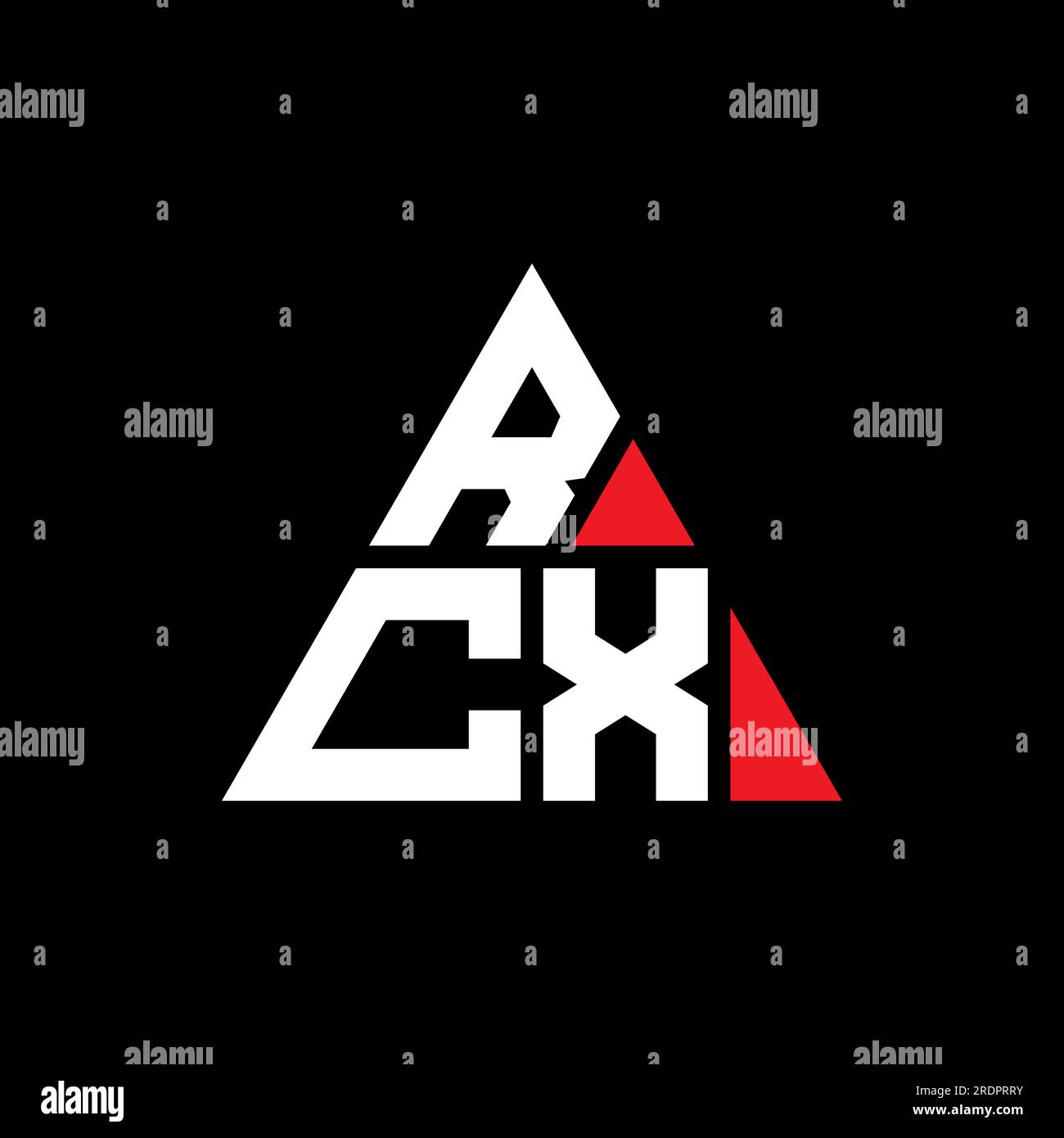 RCX triangle letter logo design with triangle shape. RCX triangle logo ...