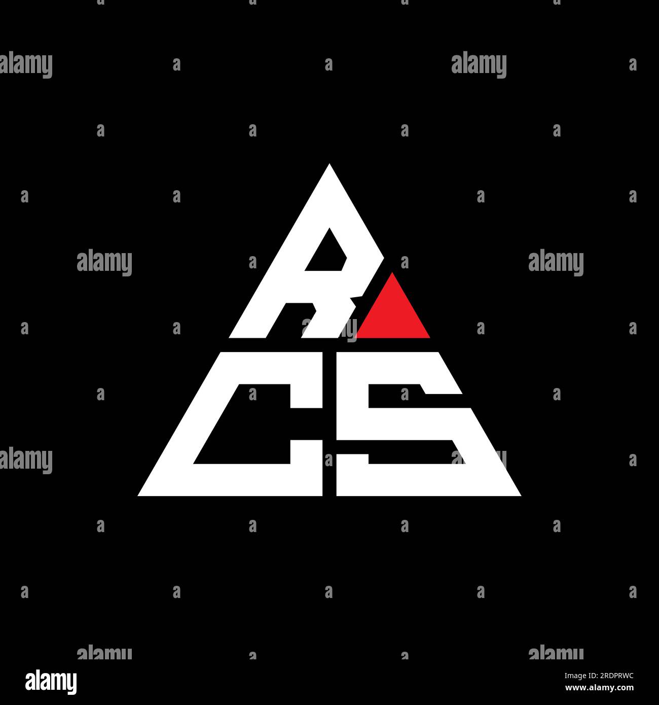 RCS triangle letter logo design with triangle shape. RCS triangle logo ...