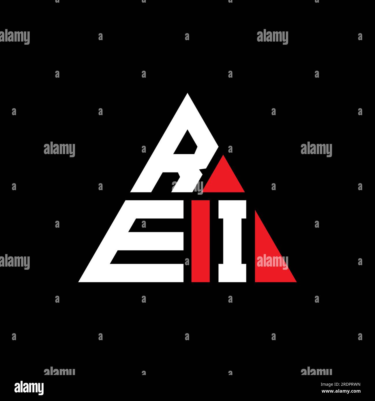 REI triangle letter logo design with triangle shape. REI triangle logo ...