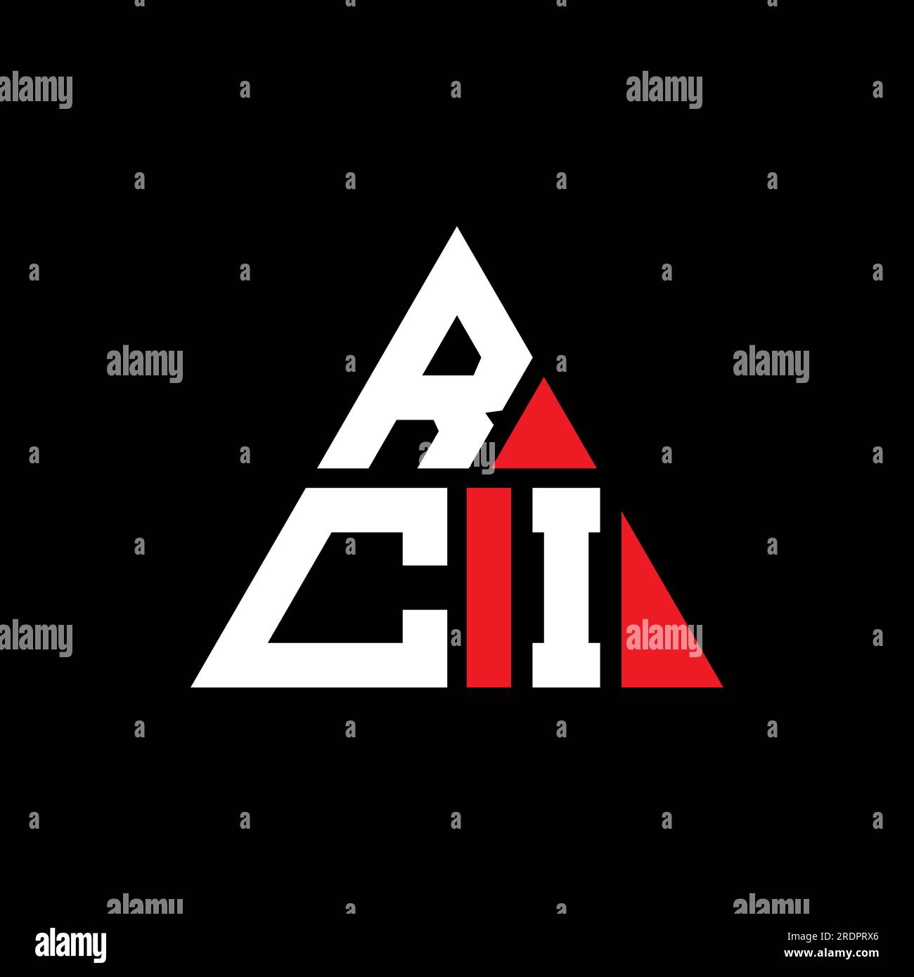 RCI triangle letter logo design with triangle shape. RCI triangle logo ...