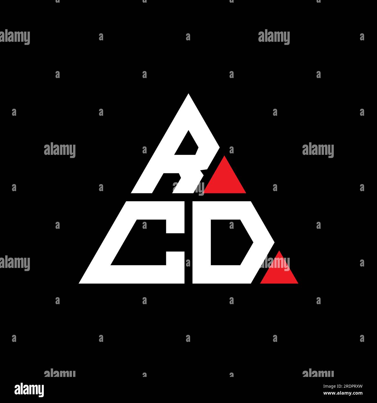 RCD triangle letter logo design with triangle shape. RCD triangle logo ...