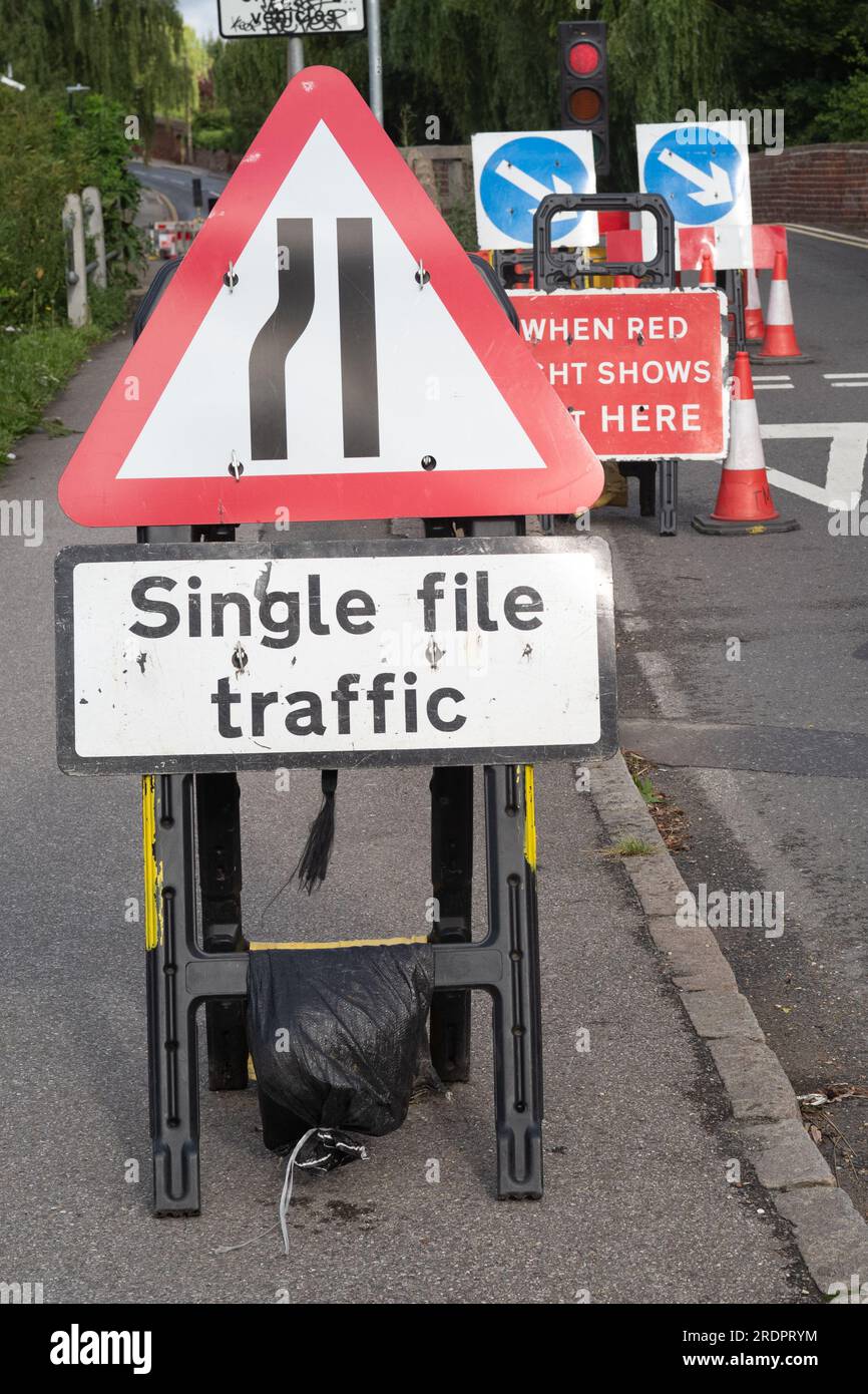 Single file road hi-res stock photography and images - Alamy
