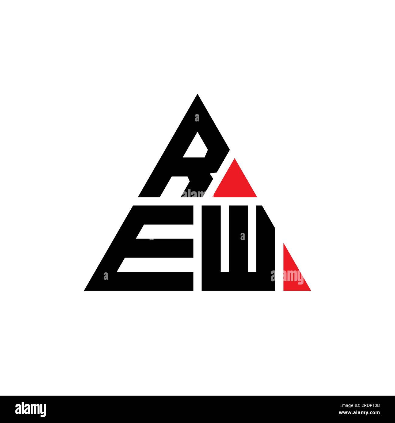 REW triangle letter logo design with triangle shape. REW triangle logo ...