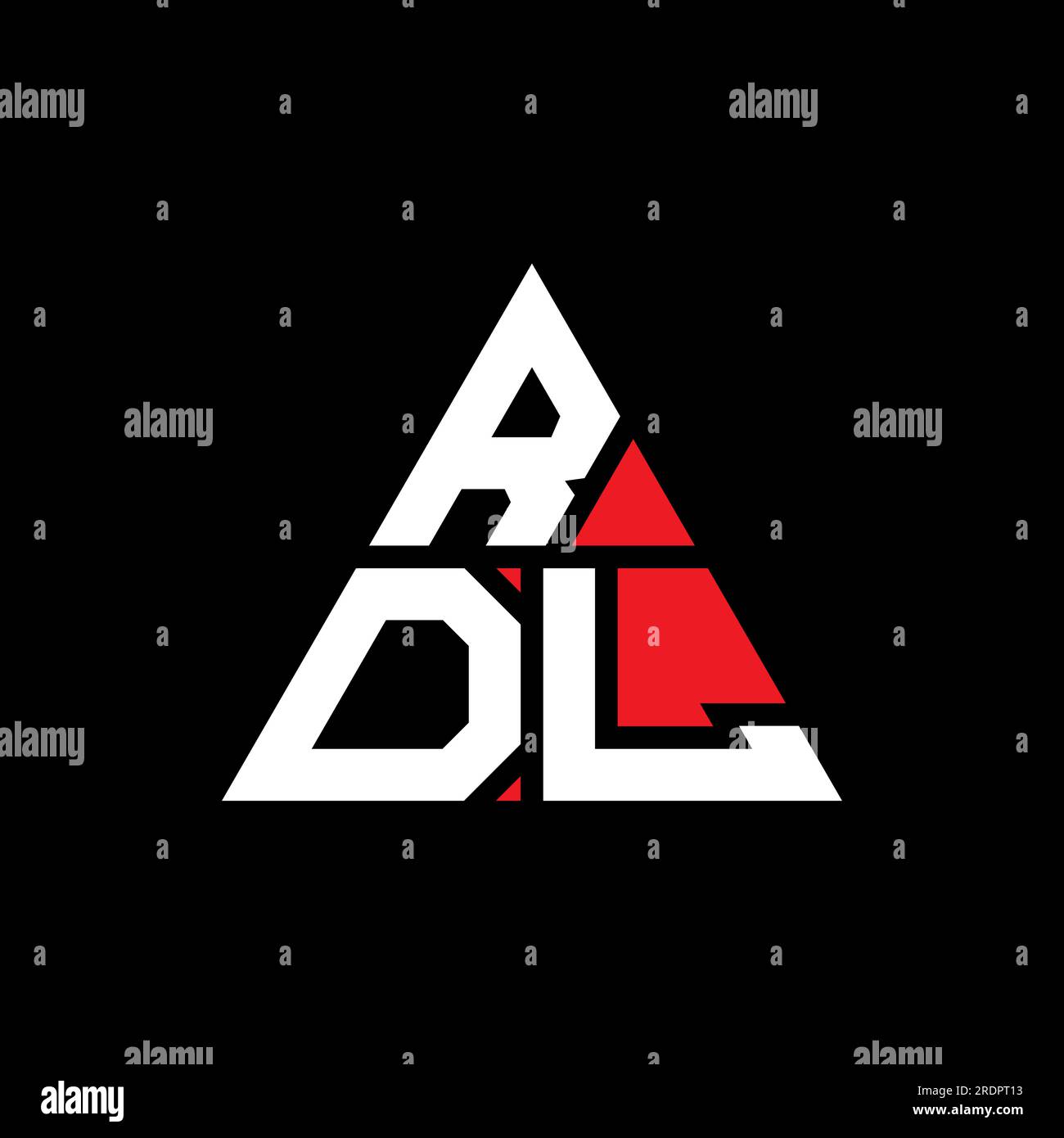 RDL triangle letter logo design with triangle shape. RDL triangle logo ...