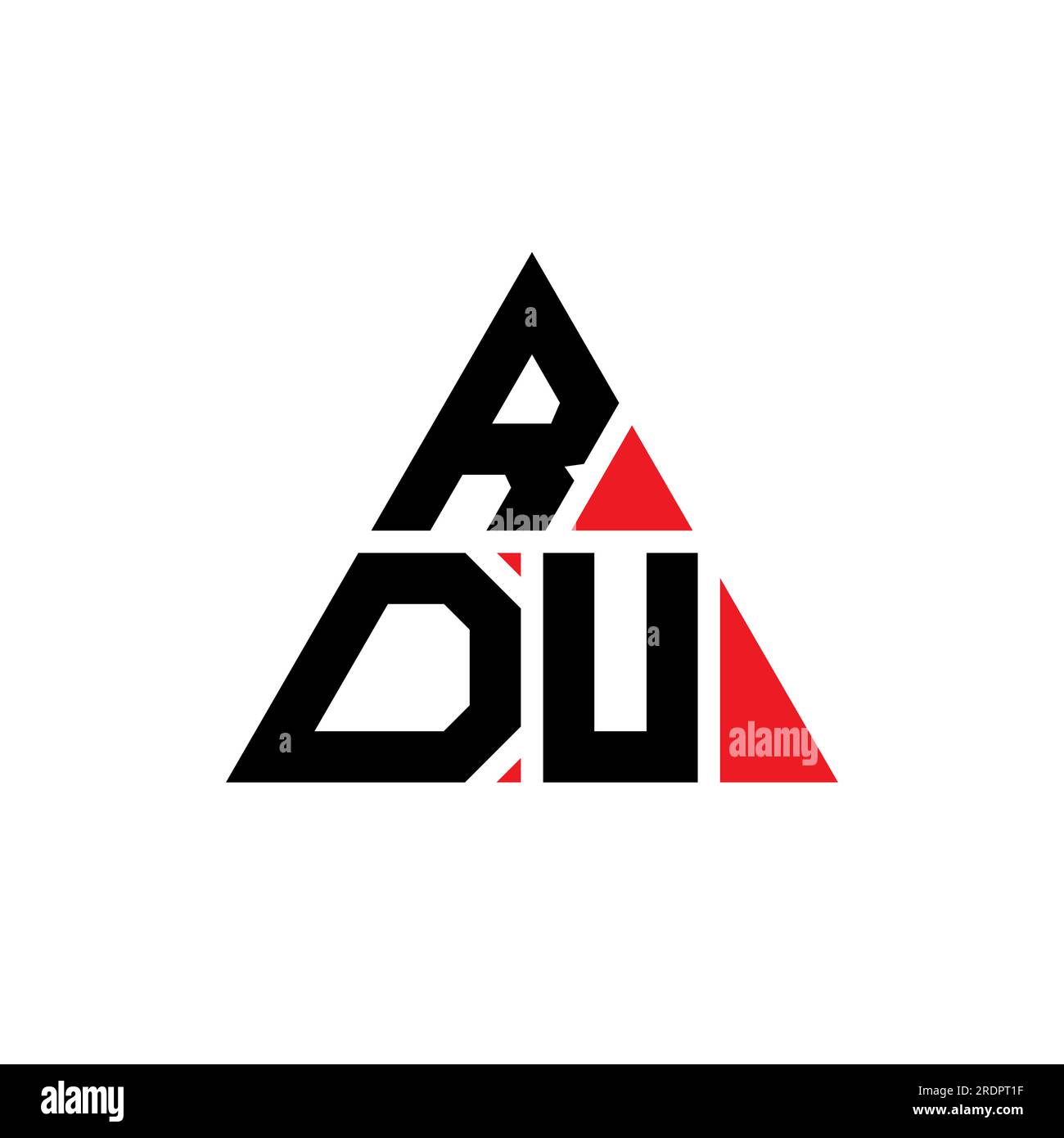 RDU triangle letter logo design with triangle shape. RDU triangle logo ...