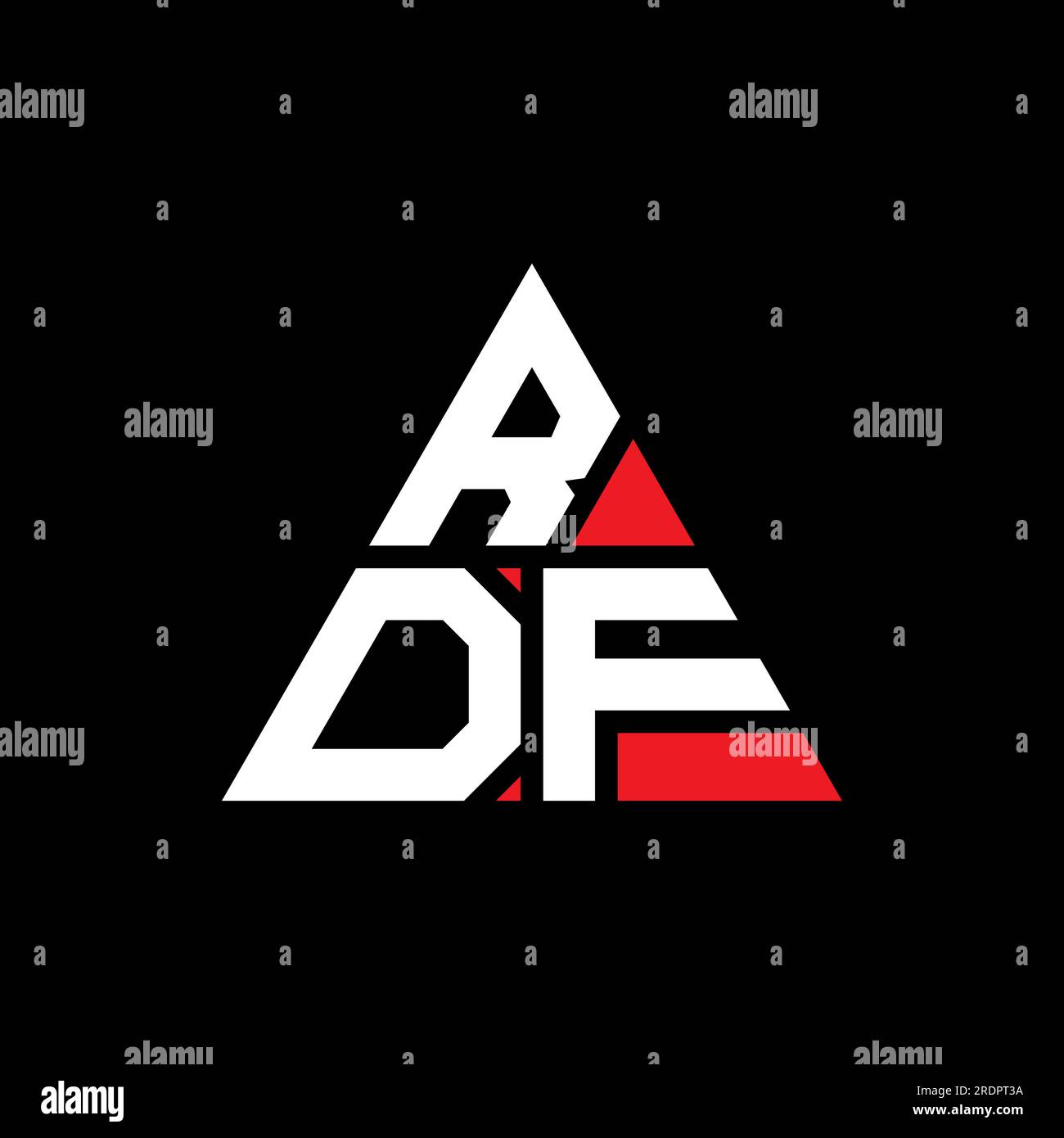 RDF triangle letter logo design with triangle shape. RDF triangle logo ...