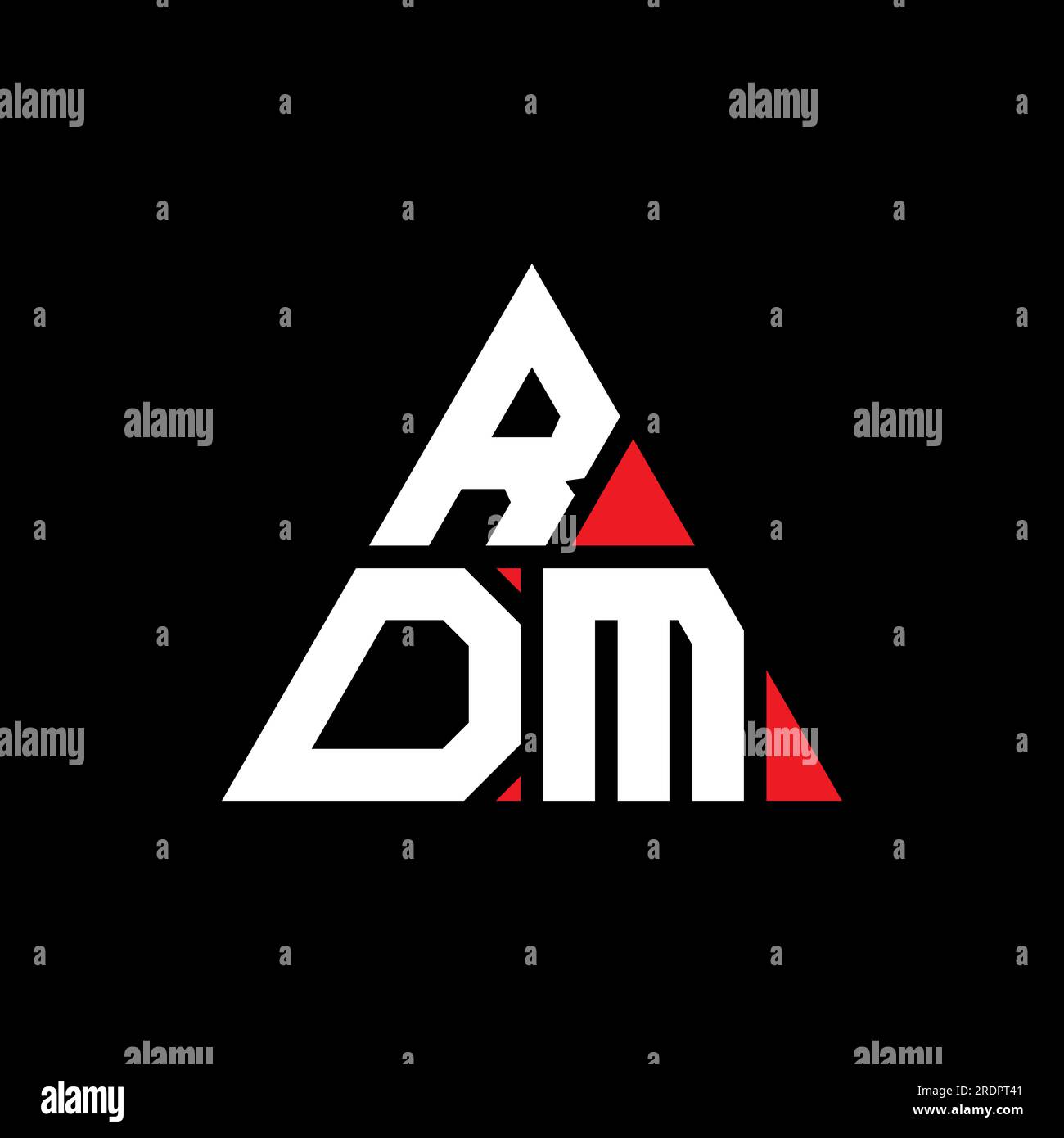 RDM triangle letter logo design with triangle shape. RDM triangle logo ...