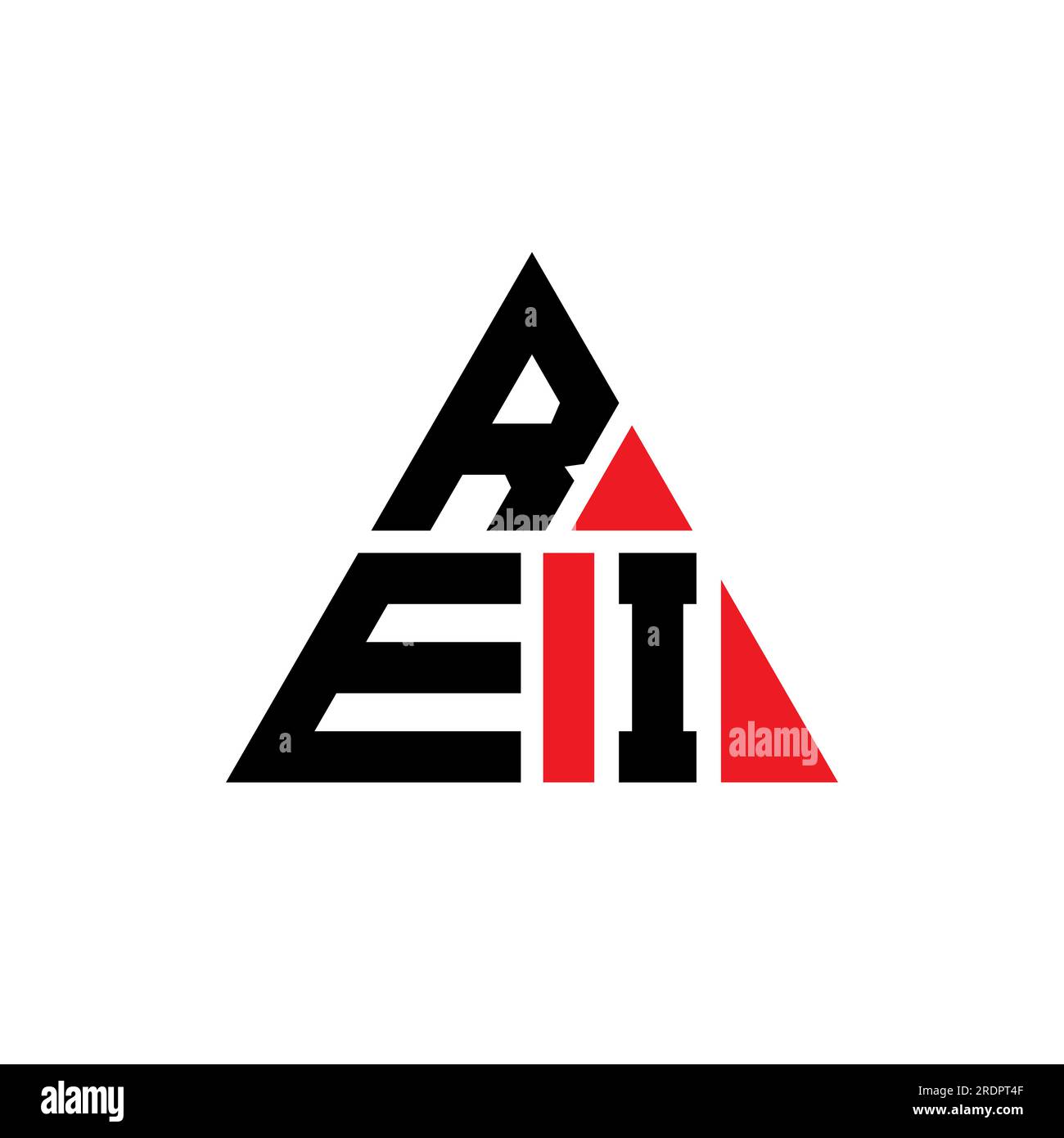 REI triangle letter logo design with triangle shape. REI triangle logo ...