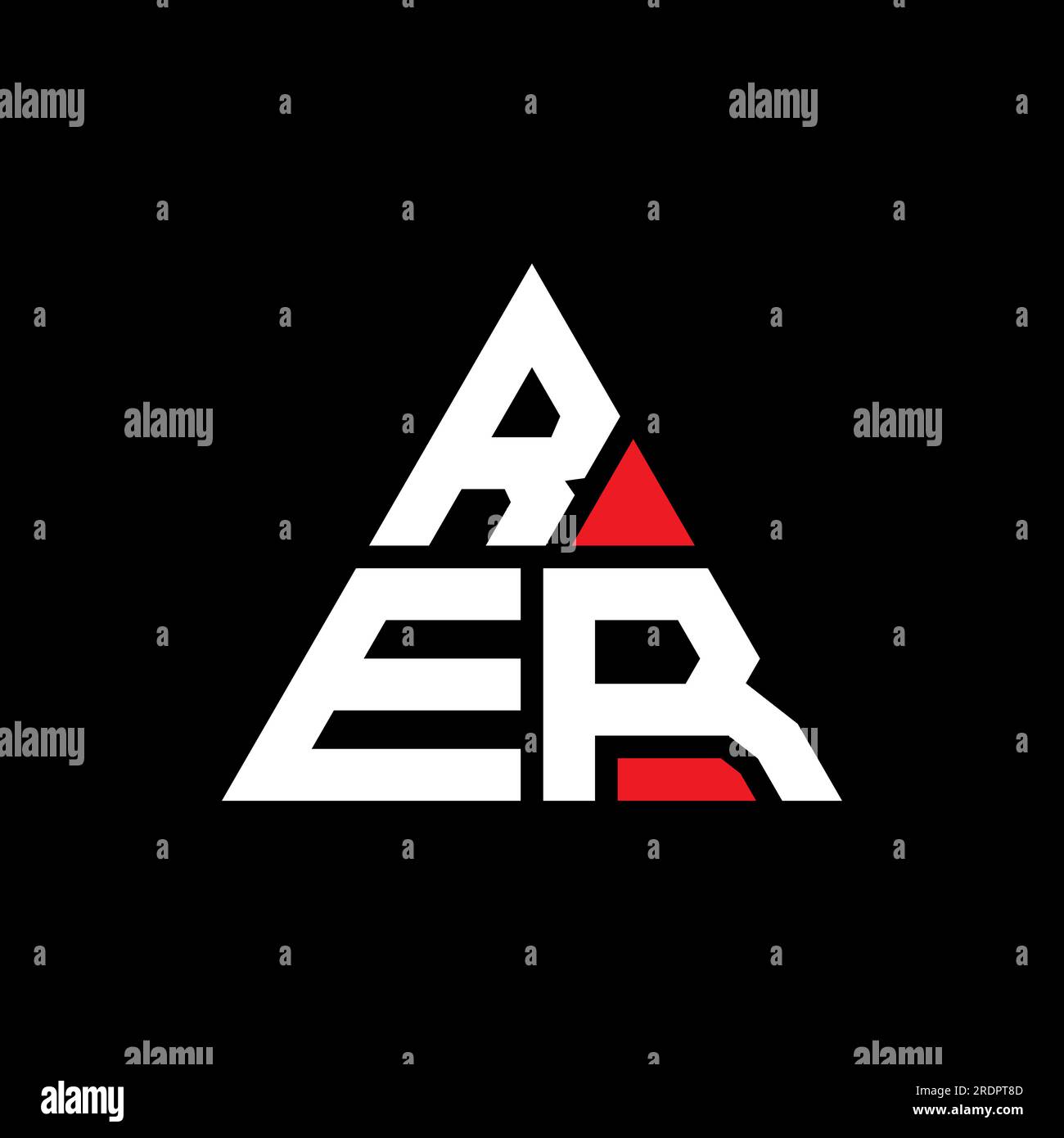 RER triangle letter logo design with triangle shape. RER triangle logo ...