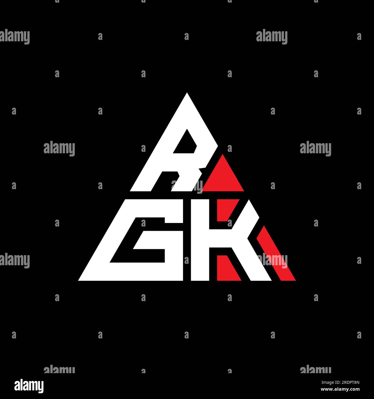 RGK triangle letter logo design with triangle shape. RGK triangle logo design monogram. RGK ...