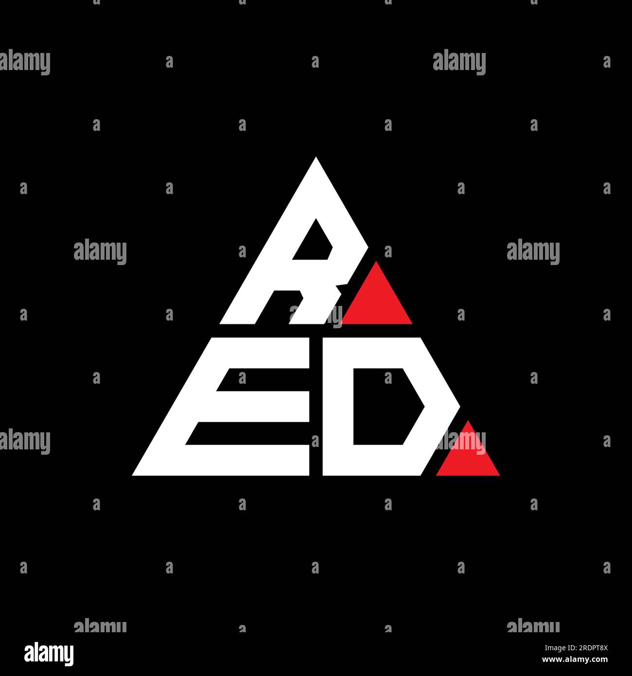 RED triangle letter logo design with triangle shape. RED triangle logo ...