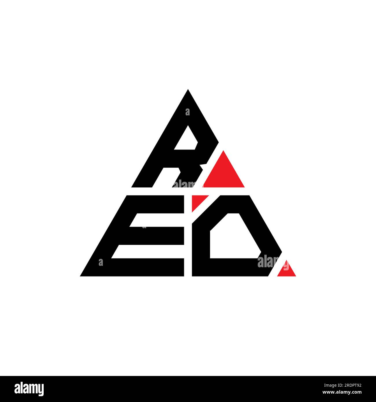 REO triangle letter logo design with triangle shape. REO triangle logo ...