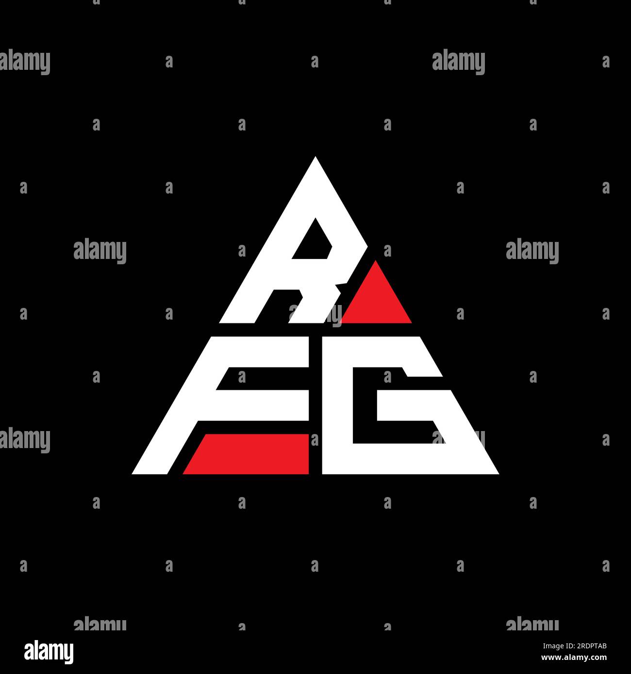 RFG triangle letter logo design with triangle shape. RFG triangle logo ...