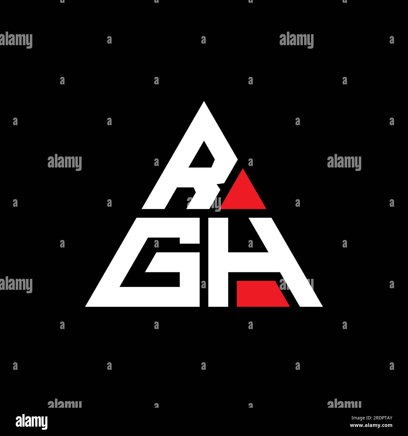 RGH triangle letter logo design with triangle shape. RGH triangle logo ...