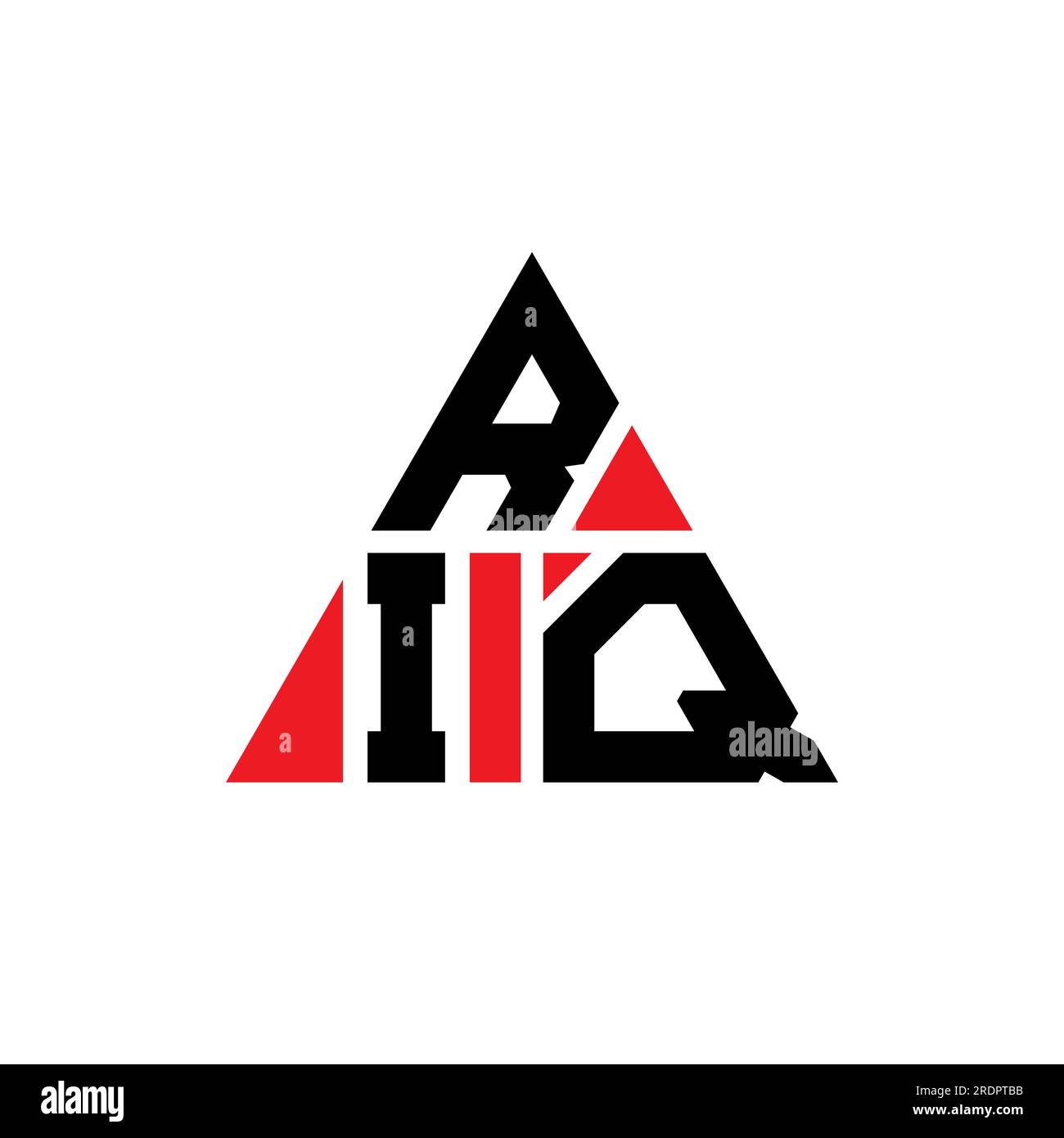 RIQ triangle letter logo design with triangle shape. RIQ triangle logo ...