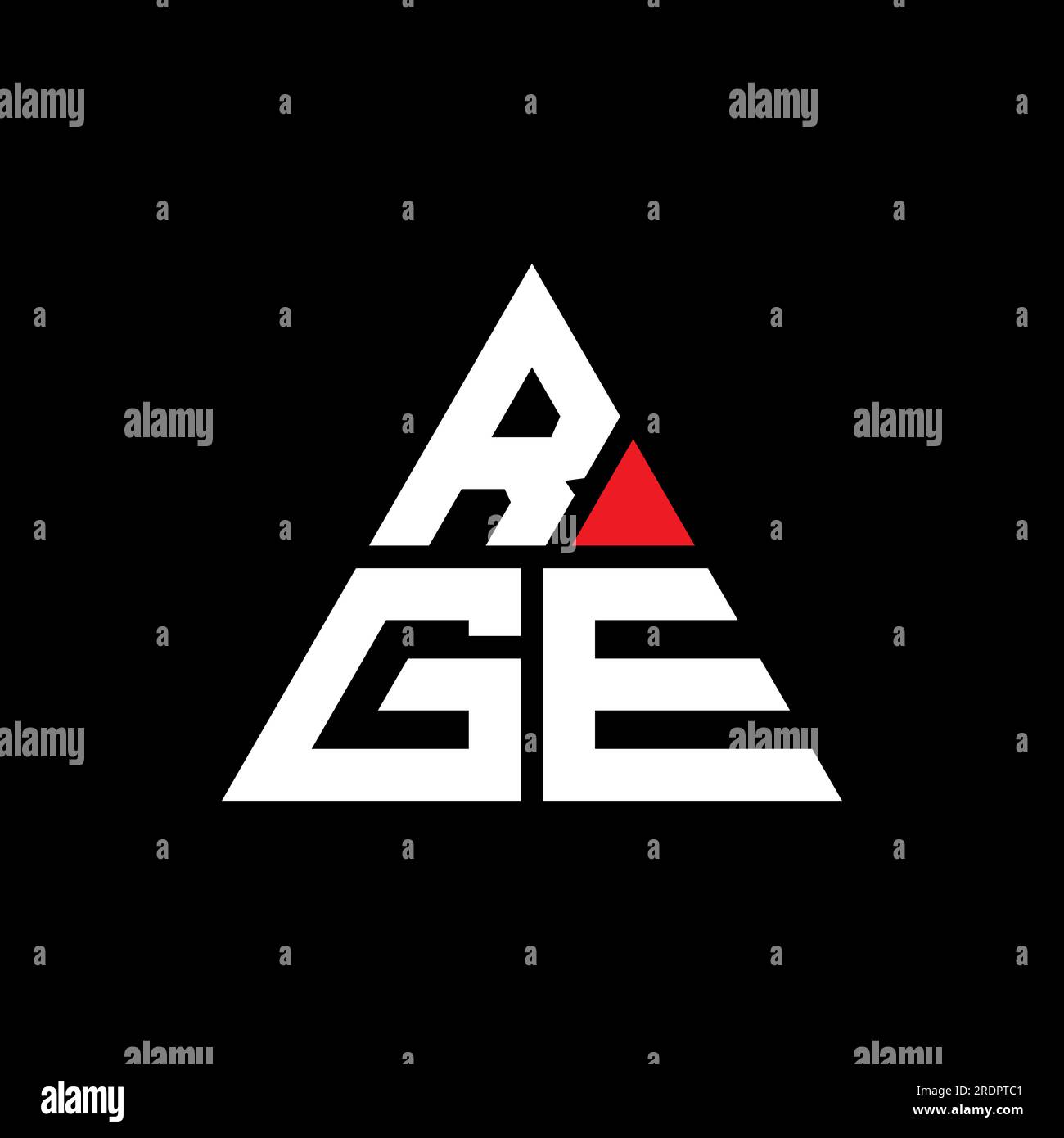 RGE triangle letter logo design with triangle shape. RGE triangle logo ...