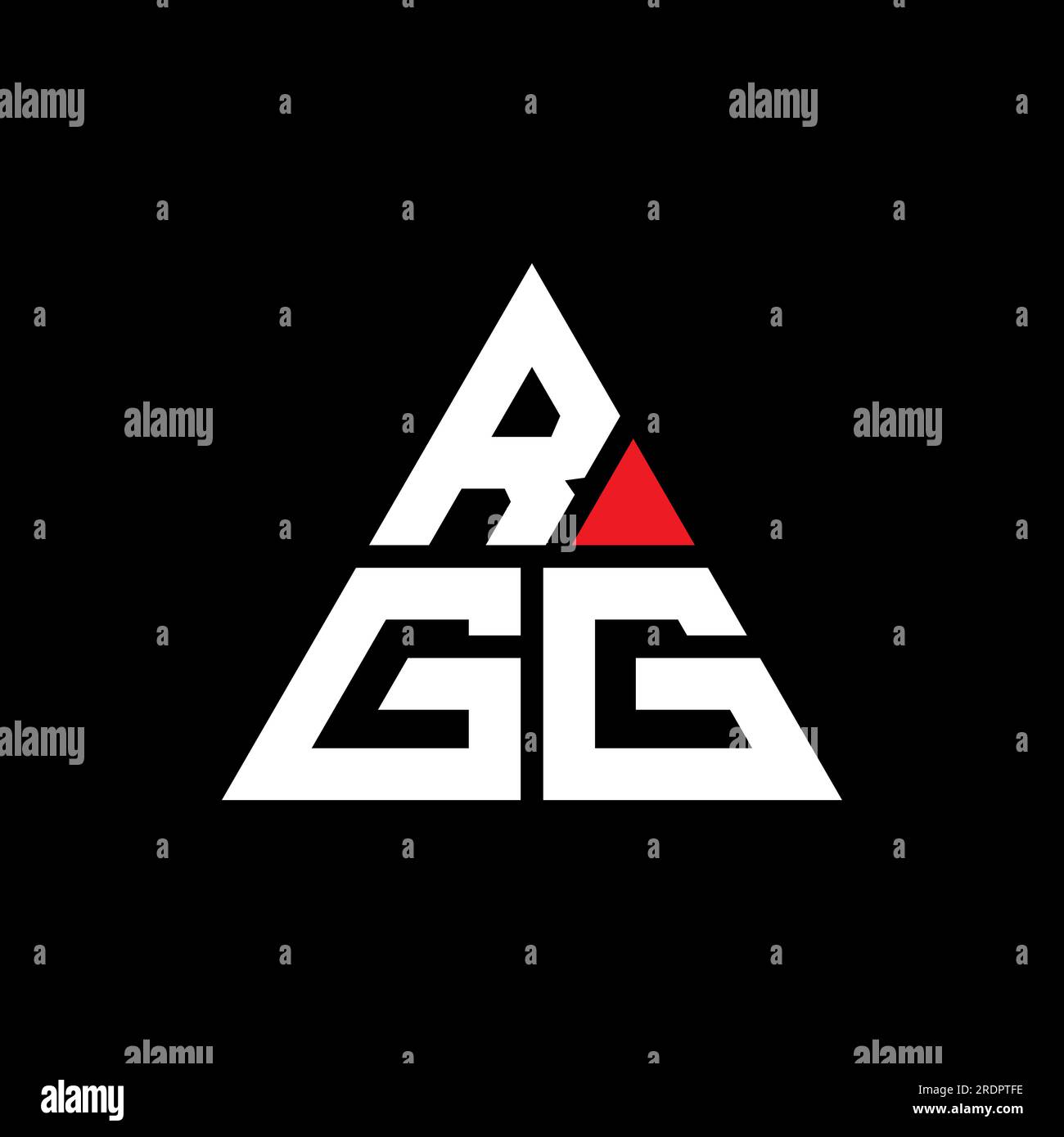 RGG triangle letter logo design with triangle shape. RGG triangle logo ...