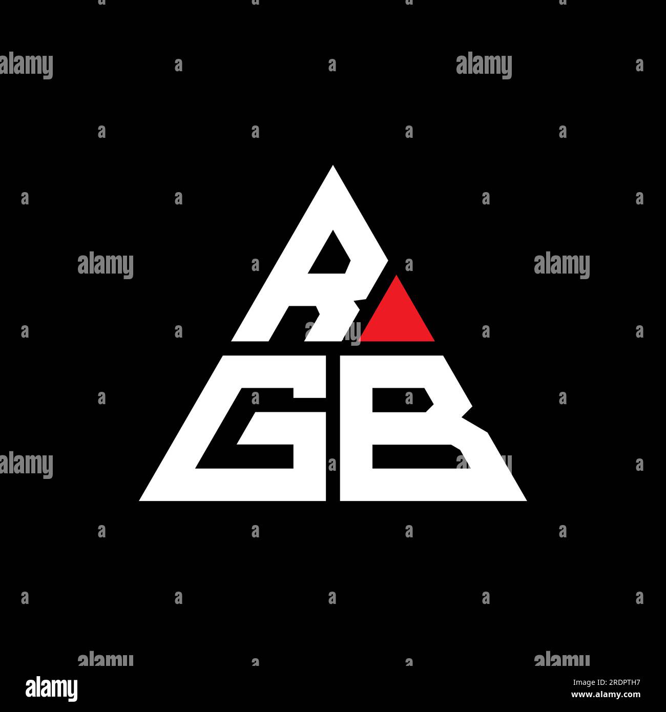 RGB triangle letter logo design with triangle shape. RGB triangle logo ...
