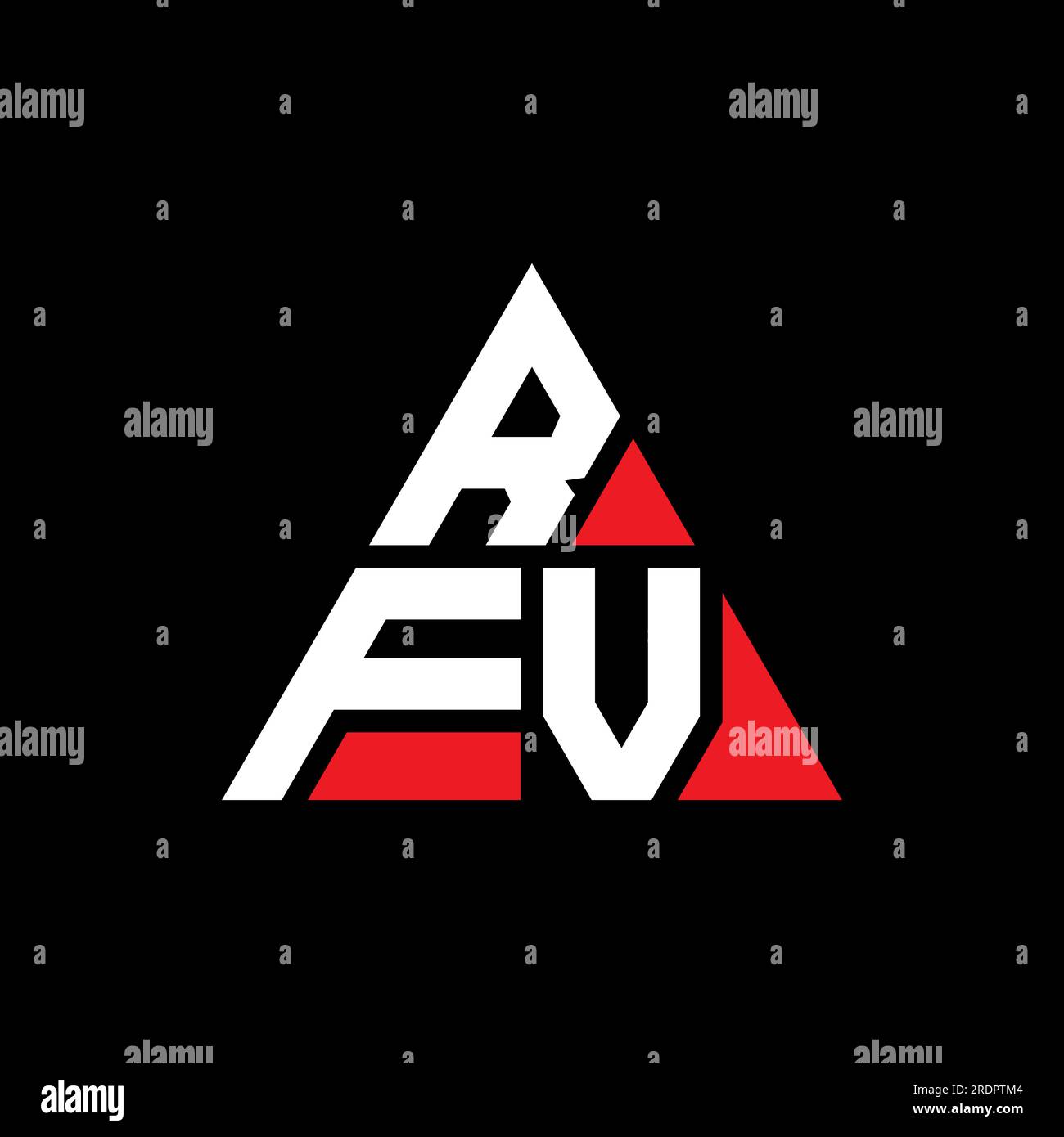 RFV triangle letter logo design with triangle shape. RFV triangle logo ...