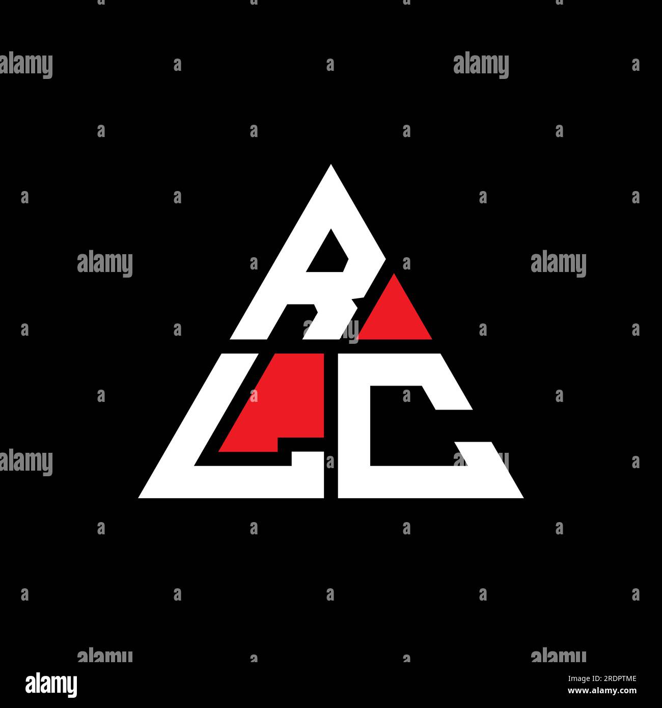 RLC triangle letter logo design with triangle shape. RLC triangle logo ...