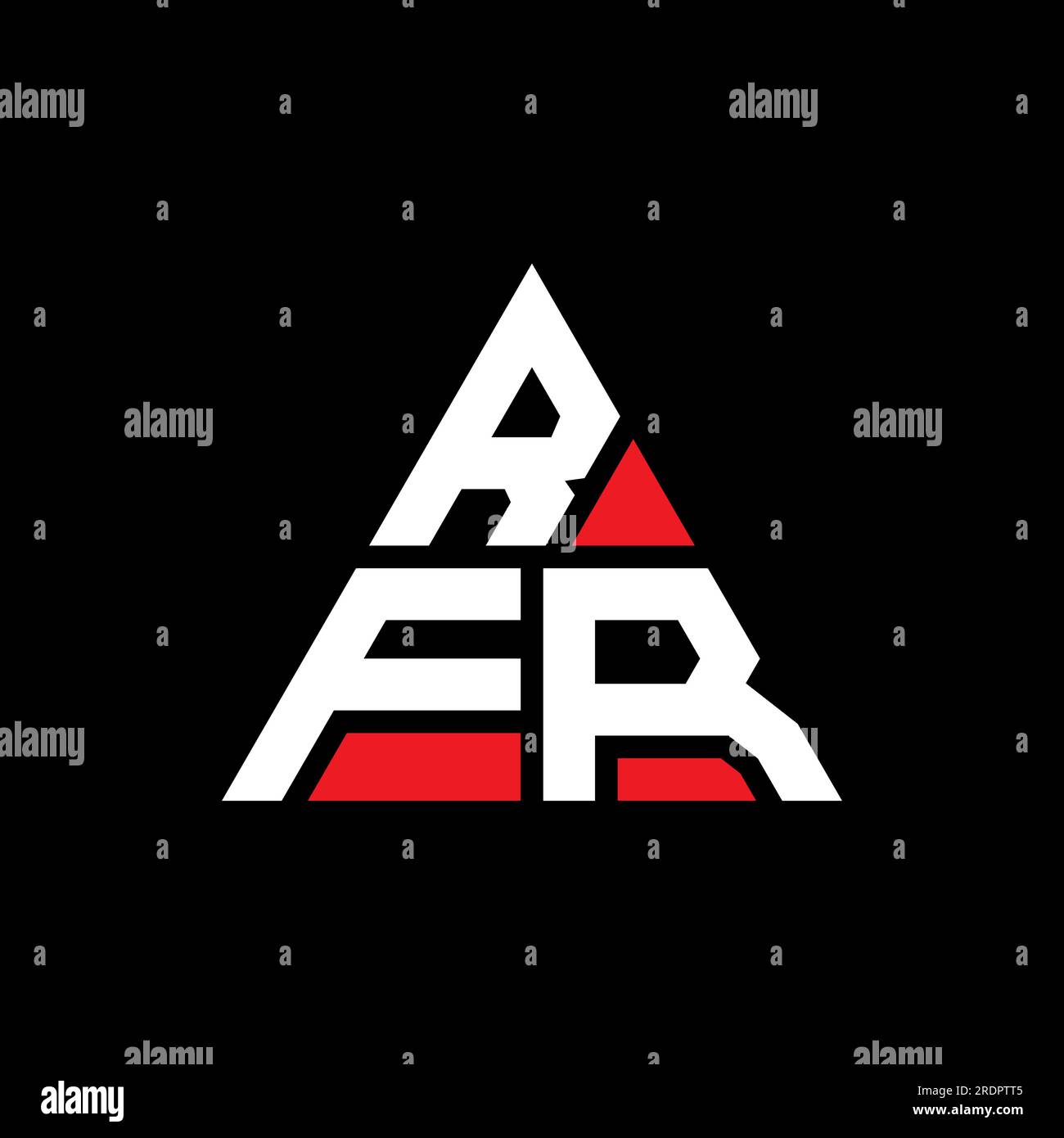 RFR triangle letter logo design with triangle shape. RFR triangle logo ...