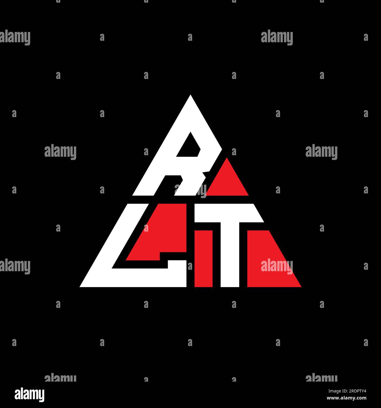 RLT triangle letter logo design with triangle shape. RLT triangle logo ...