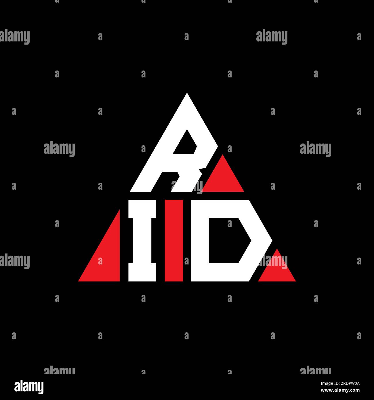 RID triangle letter logo design with triangle shape. RID triangle logo ...