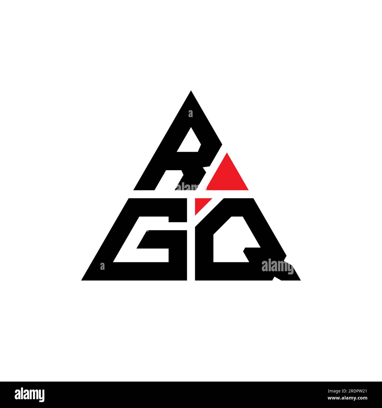 RGQ triangle letter logo design with triangle shape. RGQ triangle logo ...