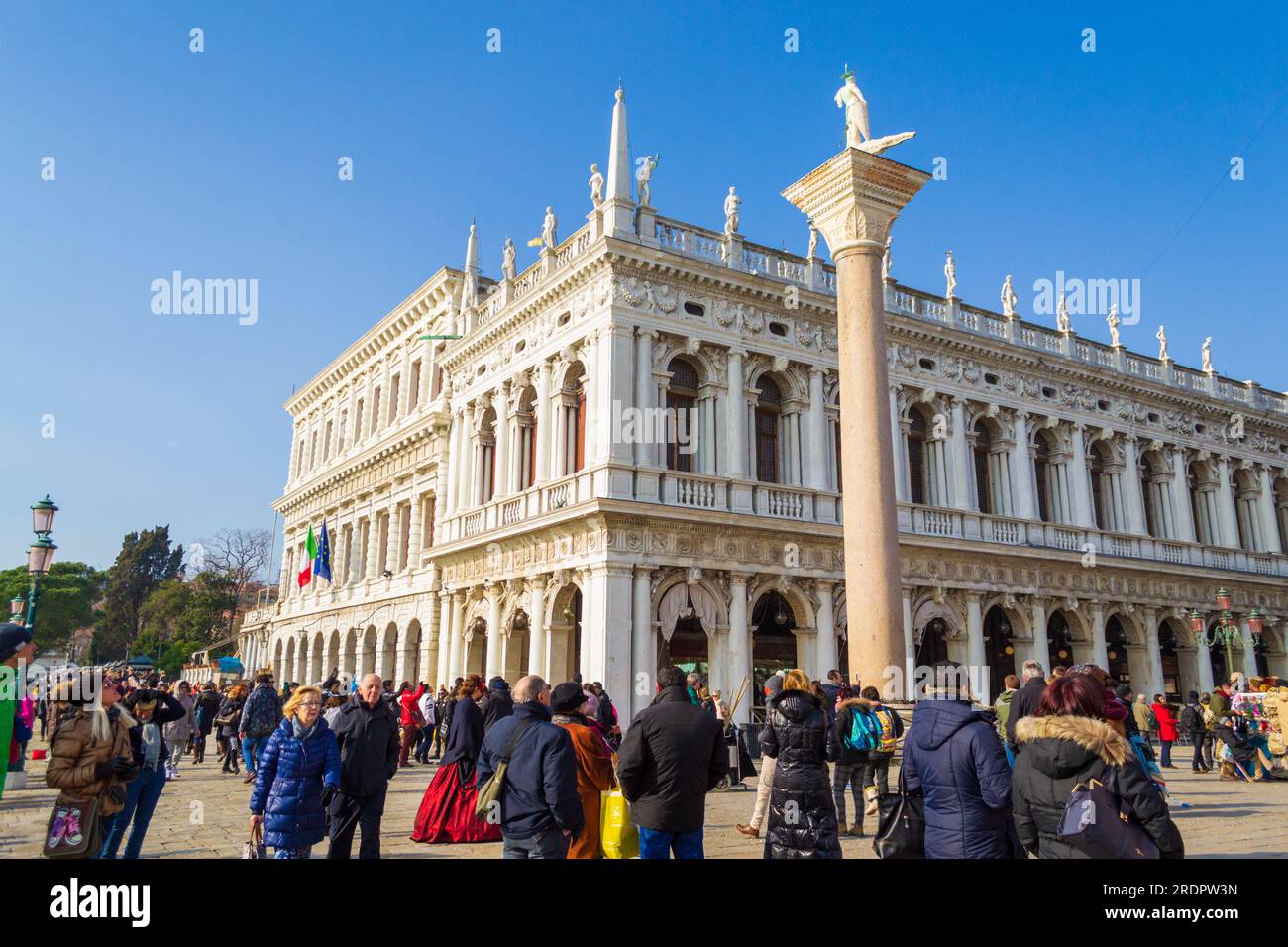 Venice Carnival Celebration at St Mark square in front of Doge's Palace ...