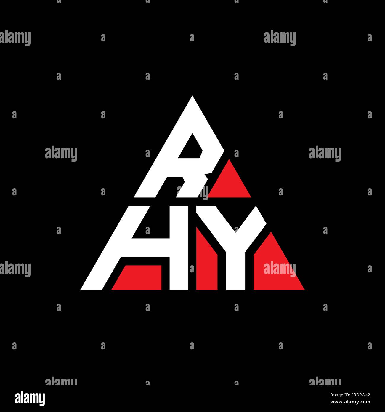 RHY triangle letter logo design with triangle shape. RHY triangle logo ...