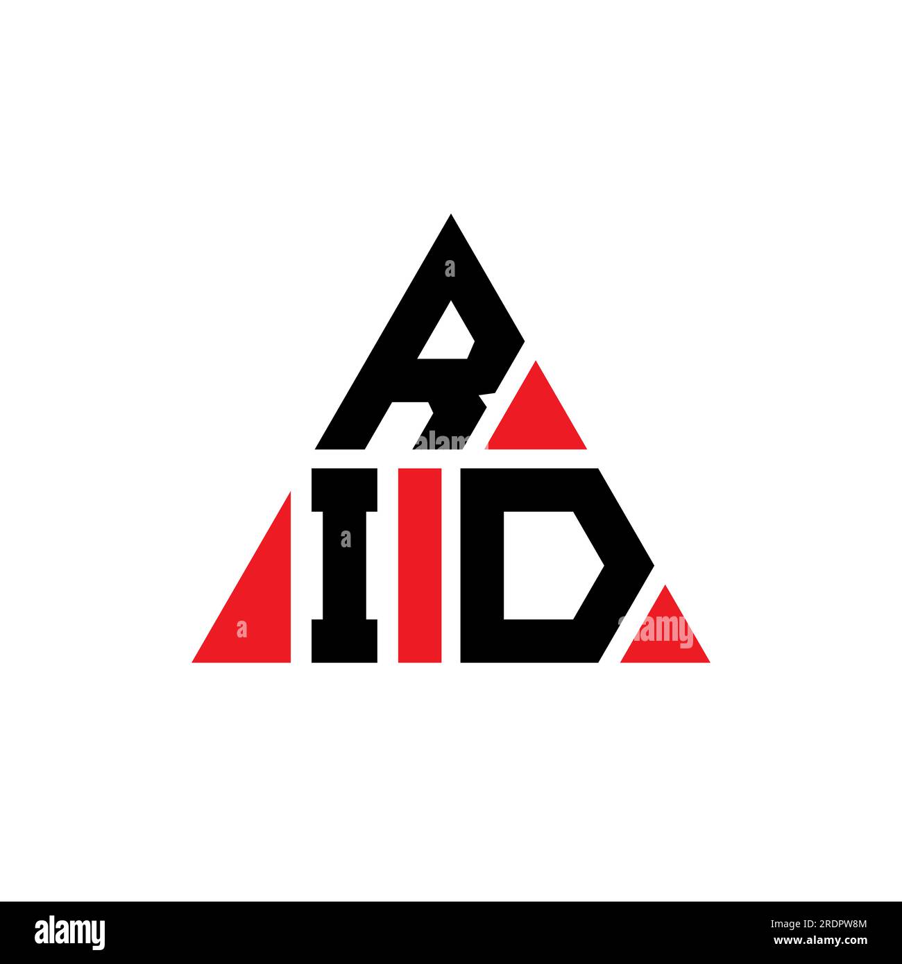 RID triangle letter logo design with triangle shape. RID triangle logo ...