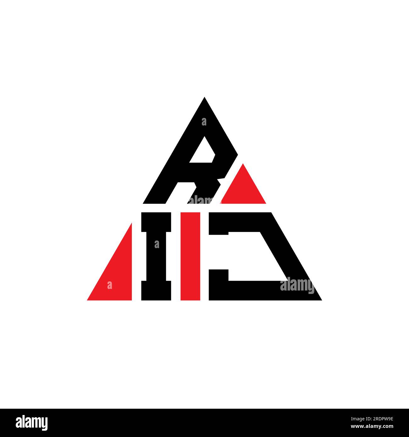 RIJ triangle letter logo design with triangle shape. RIJ triangle logo ...