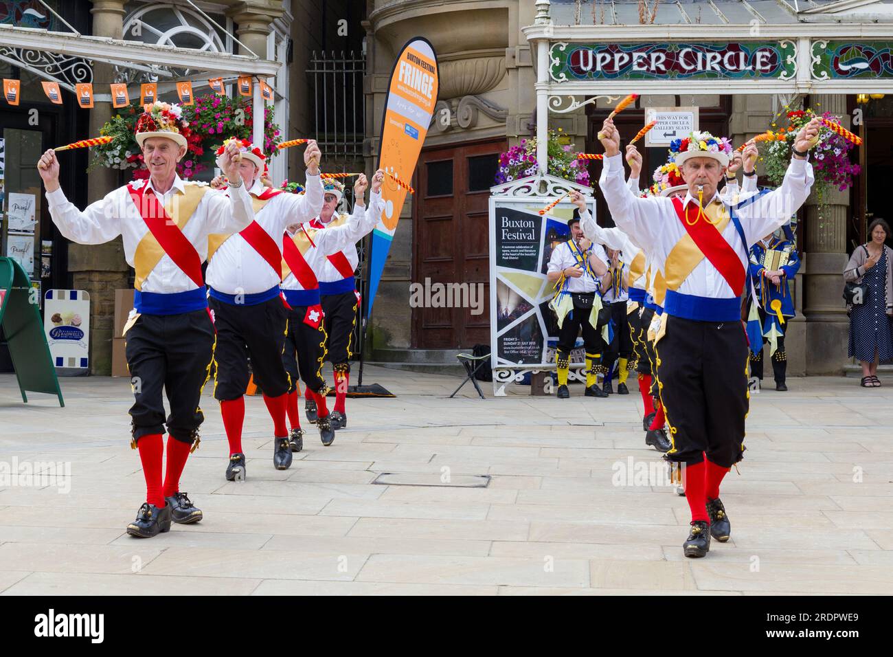 Manchester Morris men taking part in the Buxton Day of Dance Stock ...