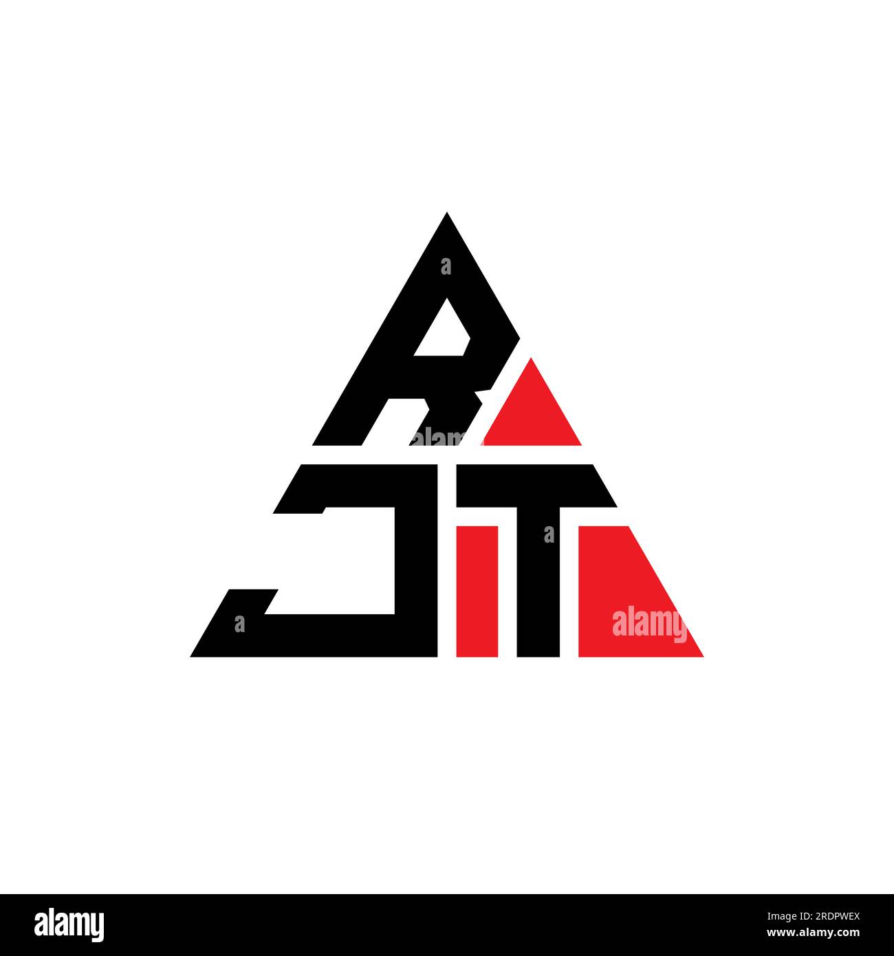 RJT triangle letter logo design with triangle shape. RJT triangle logo ...