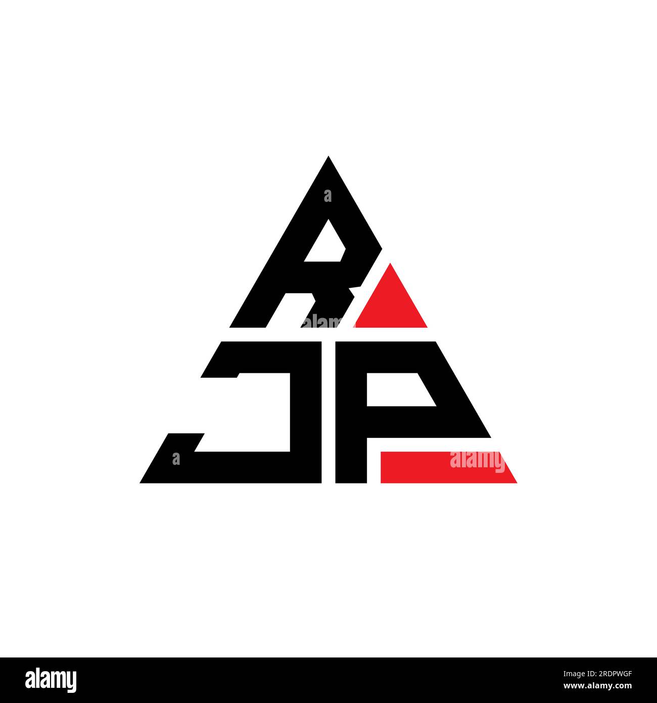 RJP triangle letter logo design with triangle shape. RJP triangle logo ...