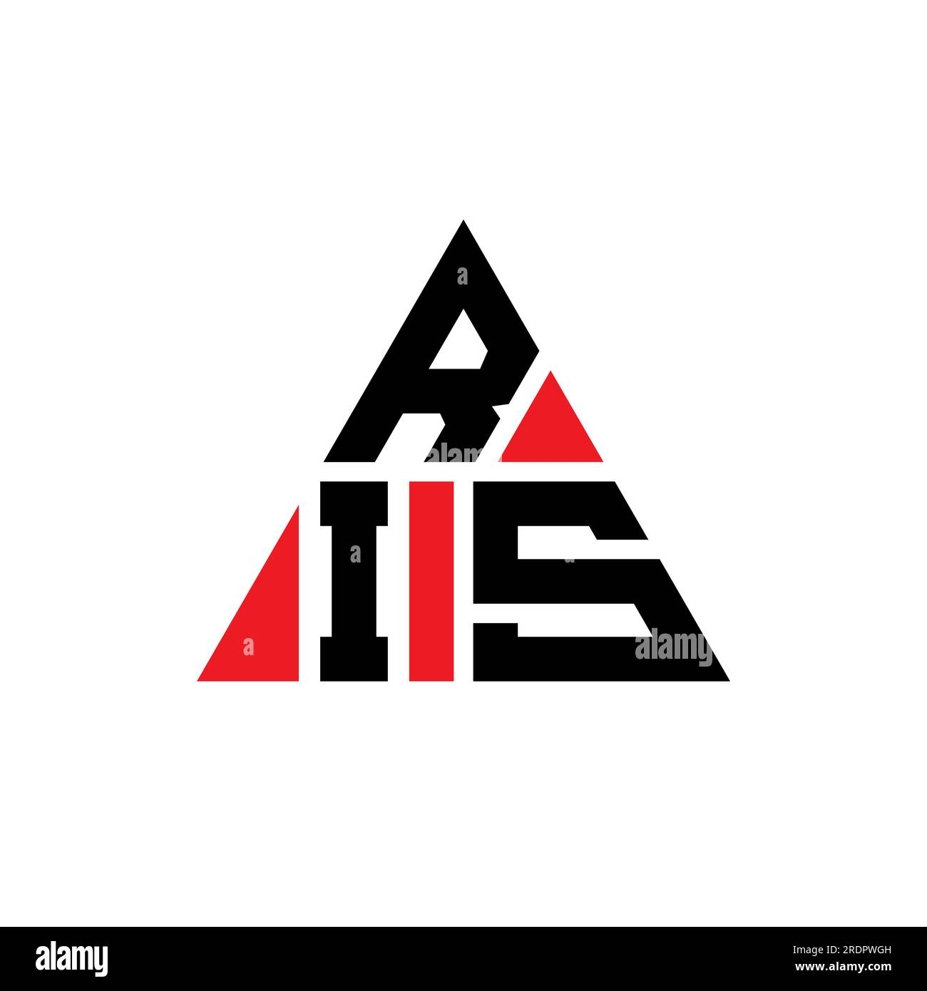 RIS triangle letter logo design with triangle shape. RIS triangle logo ...