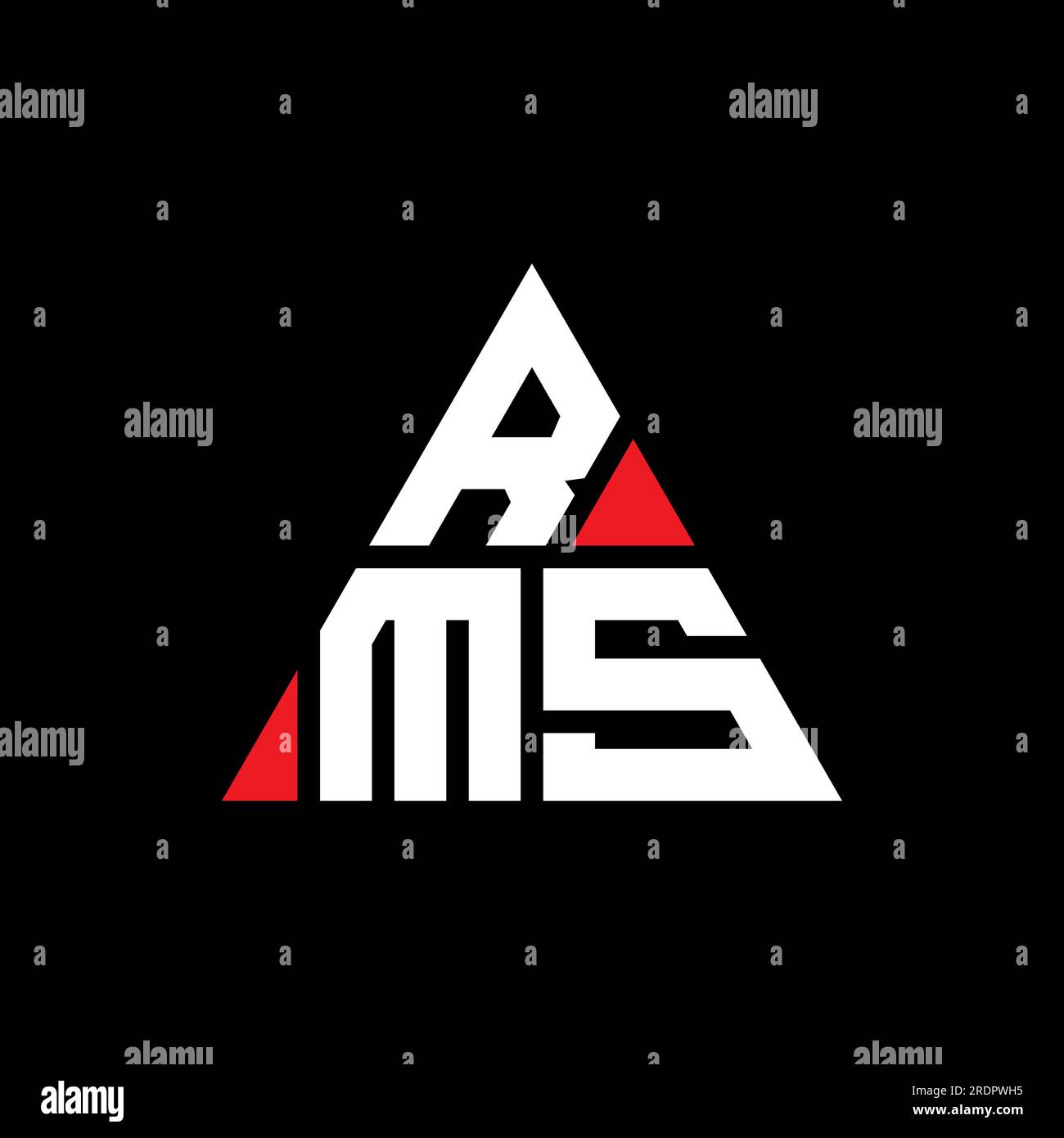 RMS triangle letter logo design with triangle shape. RMS triangle logo ...