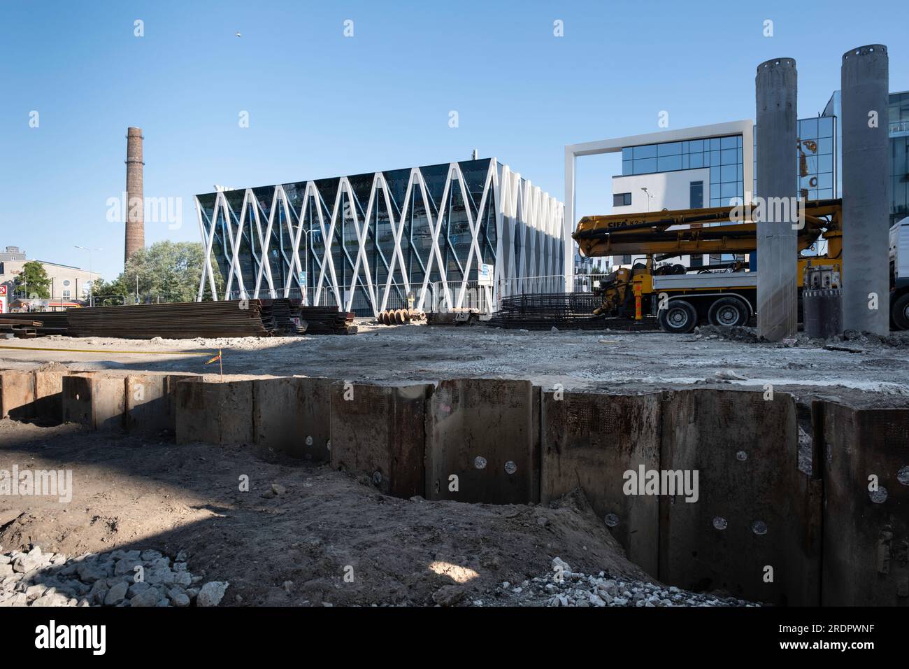 Construction site with Tallink head office in background near the ...