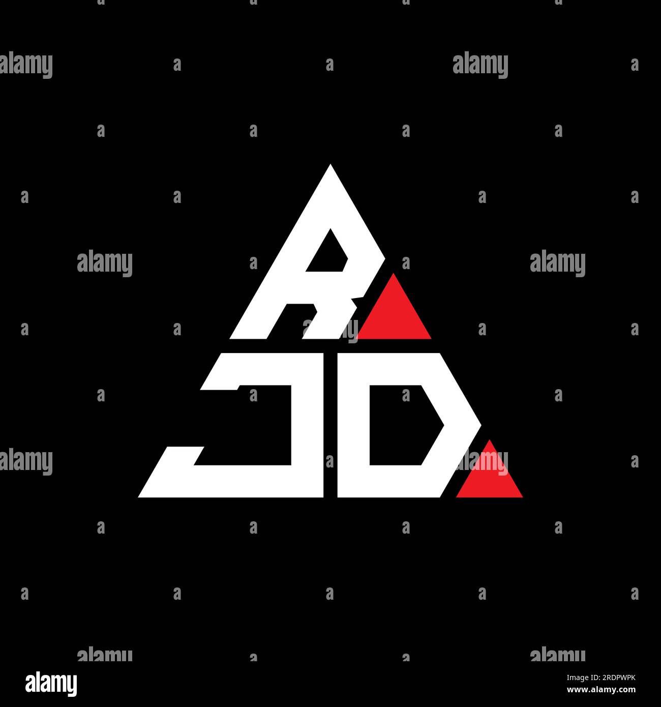 RJD triangle letter logo design with triangle shape. RJD triangle logo ...