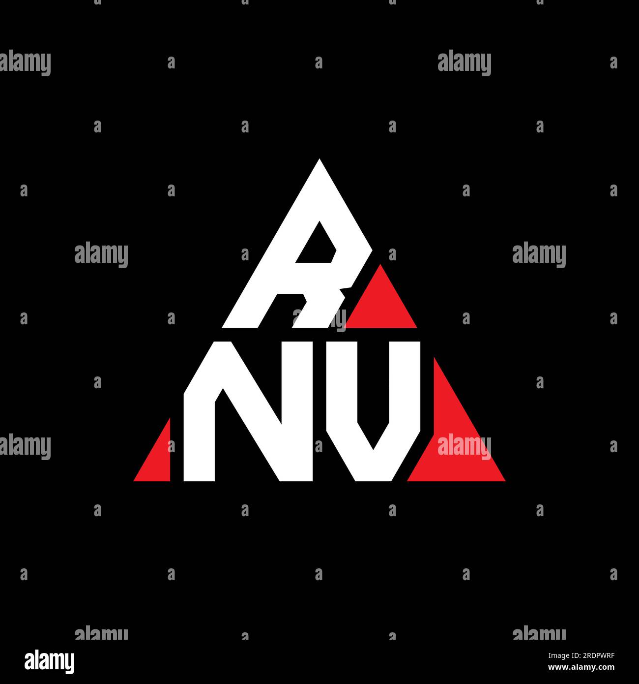 RNV triangle letter logo design with triangle shape. RNV triangle logo ...