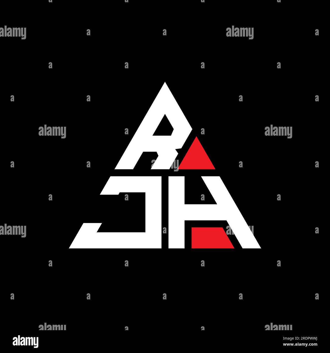 RJH triangle letter logo design with triangle shape. RJH triangle logo ...