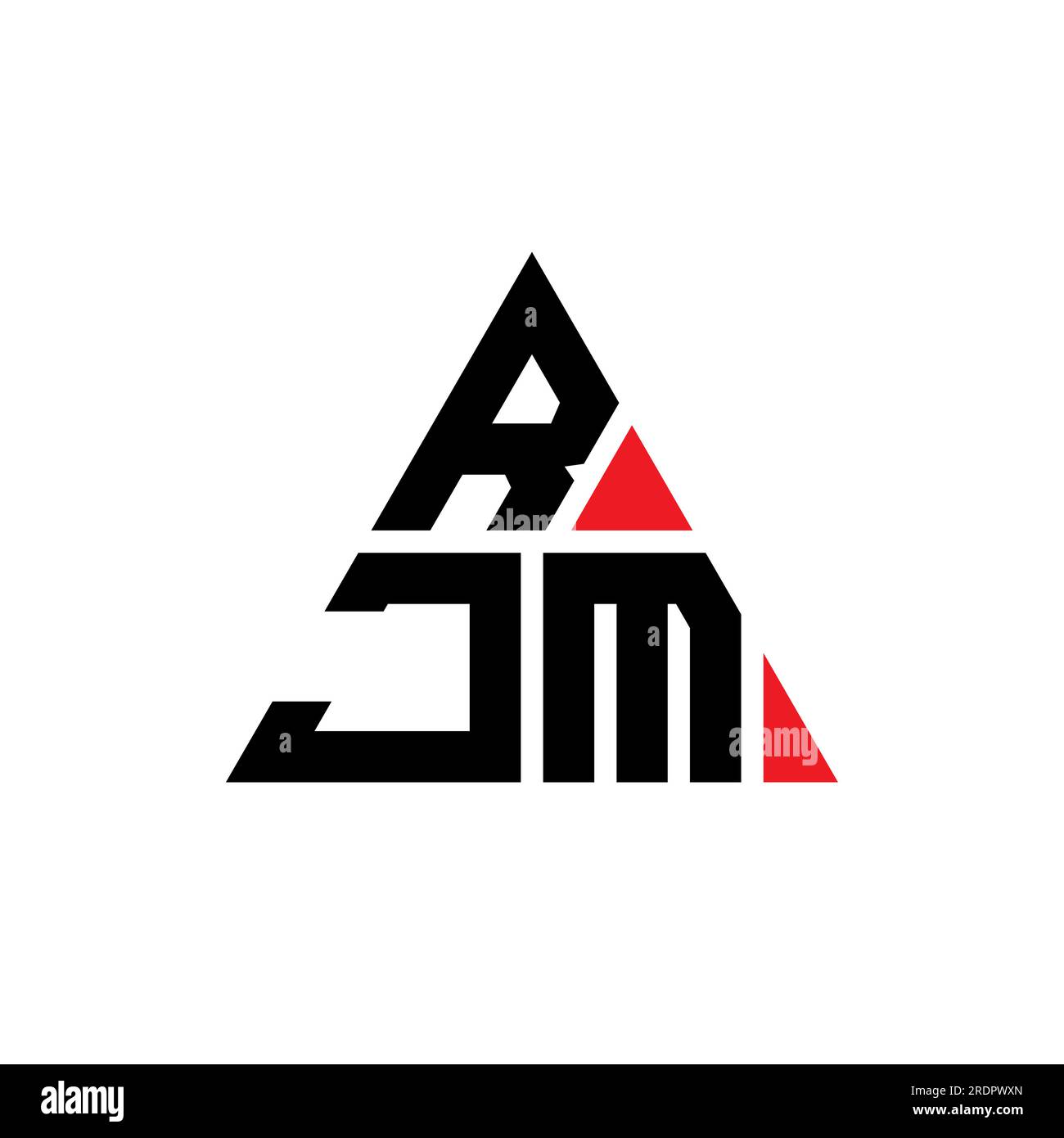 RJM triangle letter logo design with triangle shape. RJM triangle logo ...