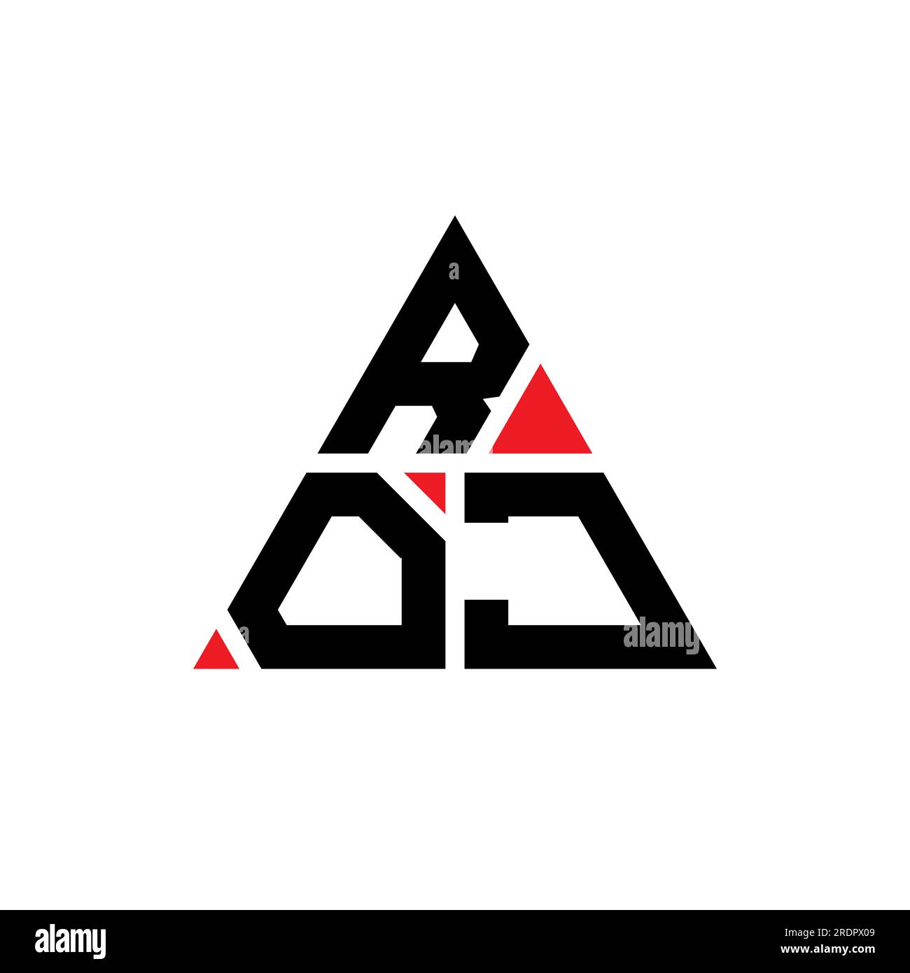 ROJ triangle letter logo design with triangle shape. ROJ triangle logo ...