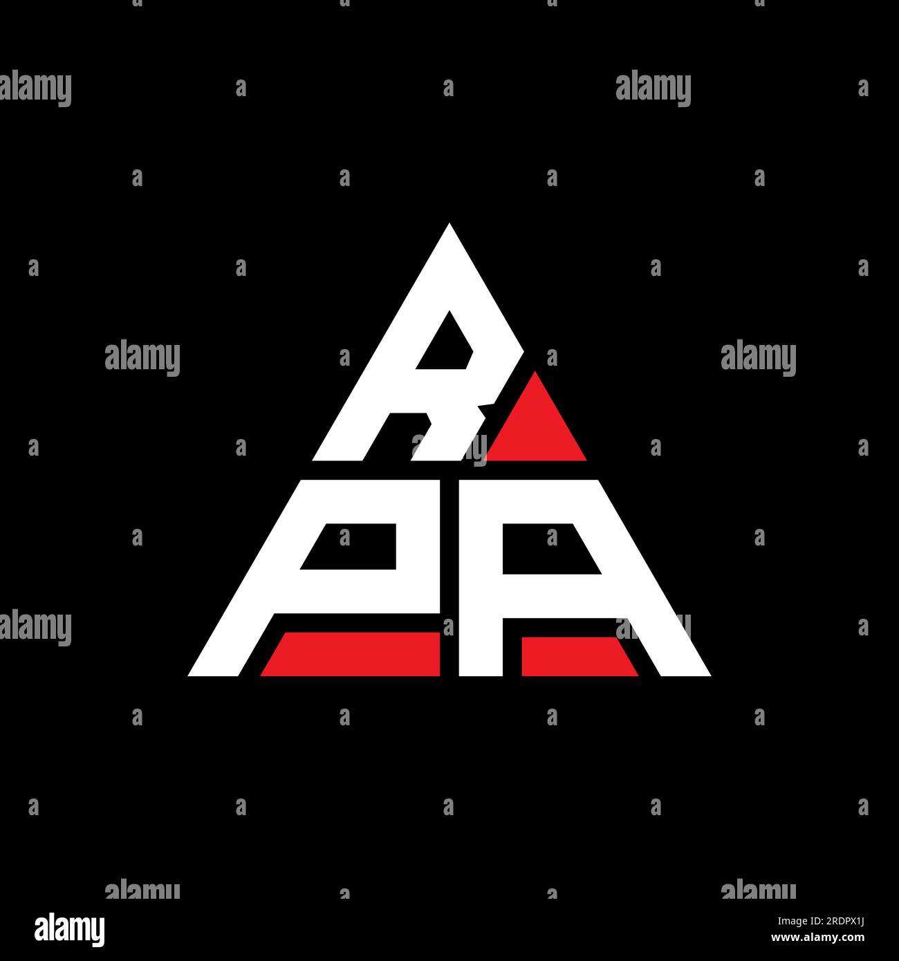 RPA triangle letter logo design with triangle shape. RPA triangle logo ...