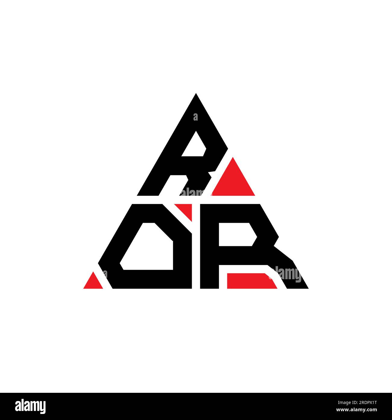 ROR triangle letter logo design with triangle shape. ROR triangle logo design monogram. ROR ...