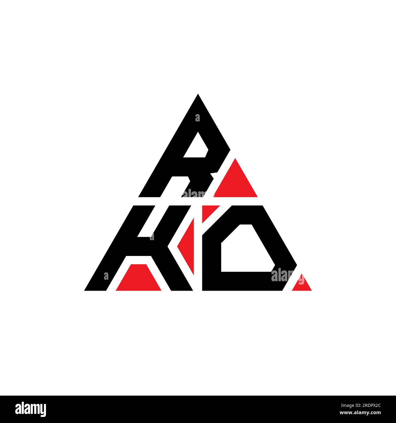 RKO triangle letter logo design with triangle shape. RKO triangle logo ...