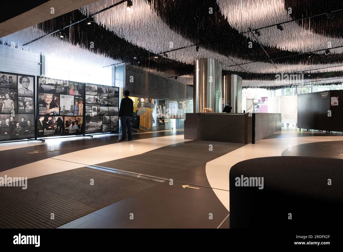 Interior of Vabamu Museum of Occupations and Freedom. Room with photos ...