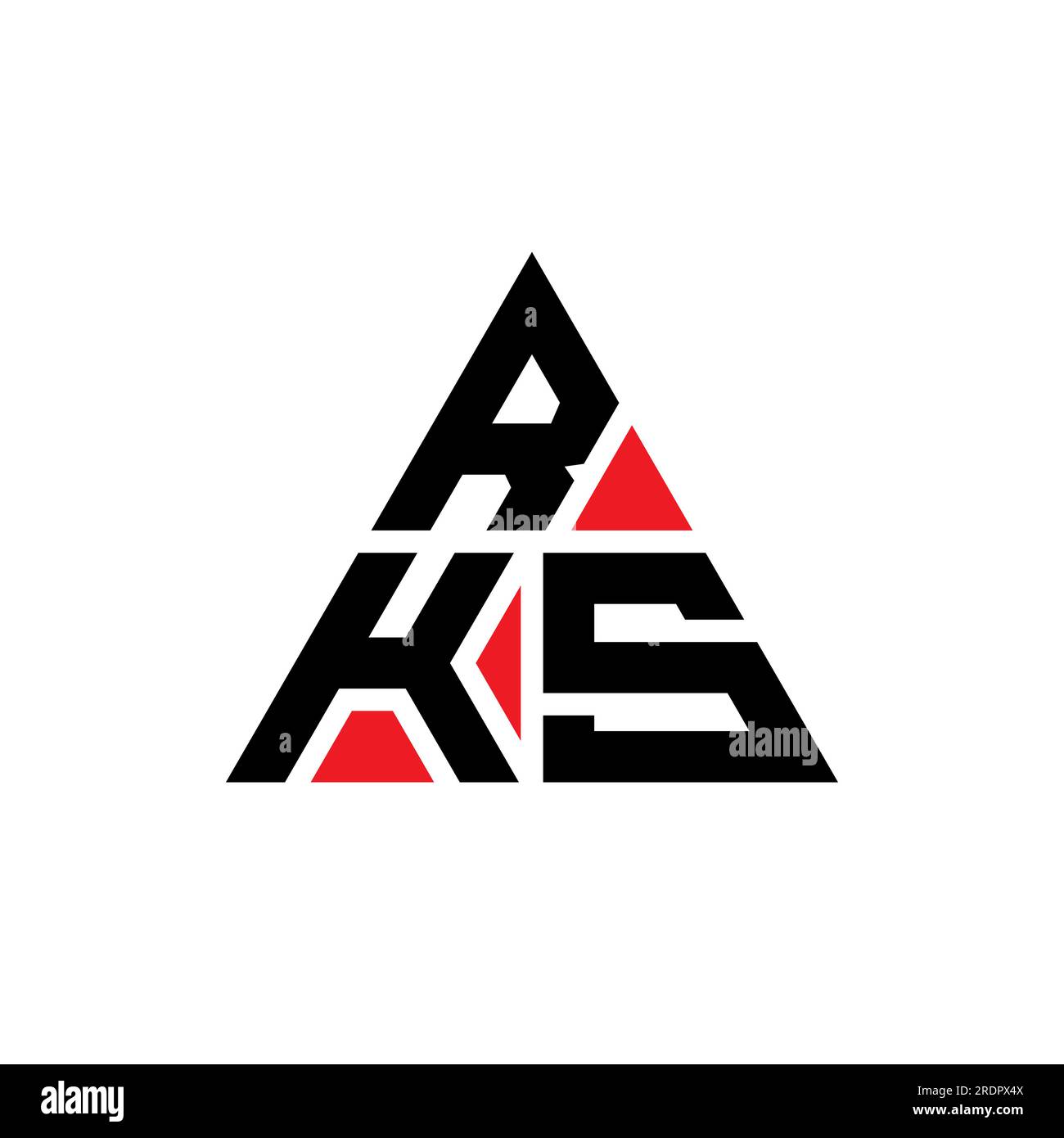 RKS triangle letter logo design with triangle shape. RKS triangle logo ...
